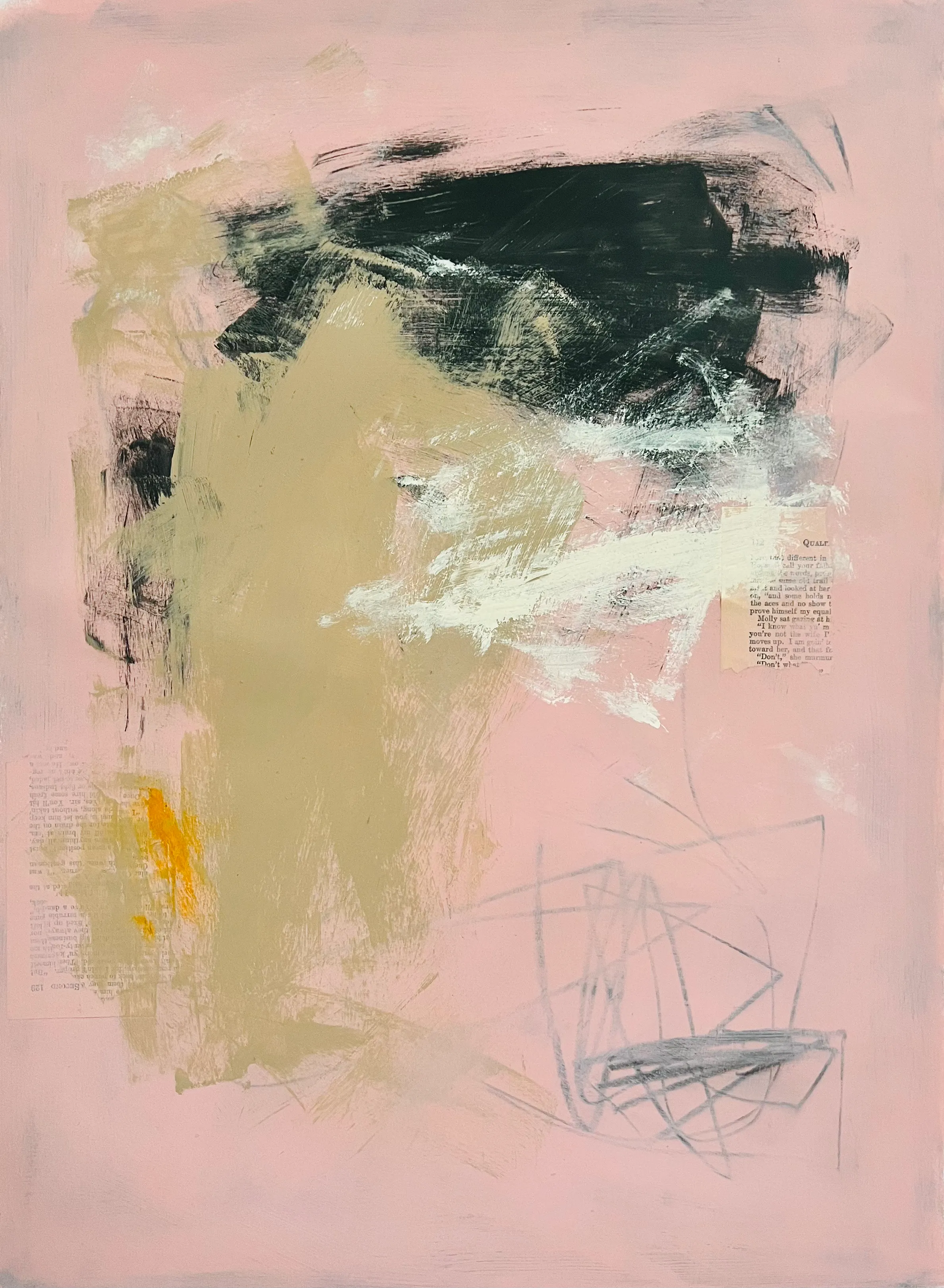 "Accomplished" Contemporary Original Abstract Painting on Paper | Chairish