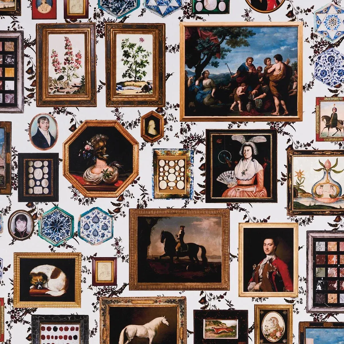 Schumacher x Johnson Hartig Le Grand Tour Wallpaper in Floral | Chairish