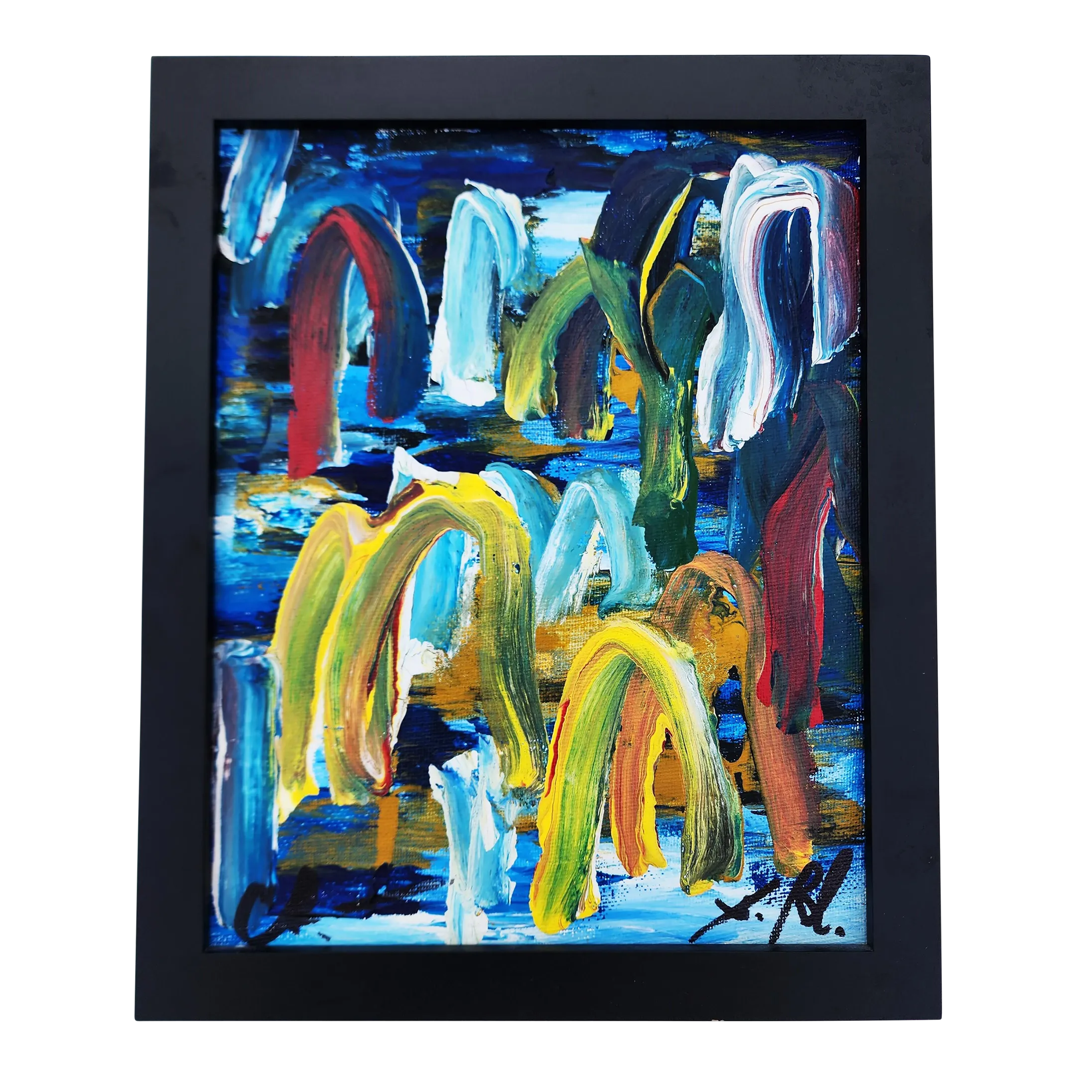 Original Abstract Oil Painting by Chuck Reddick and John Ross Palmer | Chairish