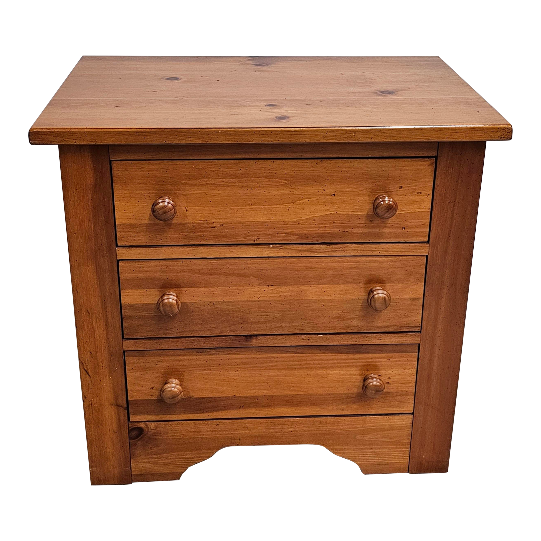 Pine bedside chest of drawers store