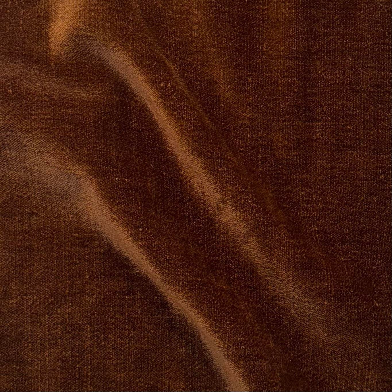 Dark Copper Brown Chenille Fabric | Chairish