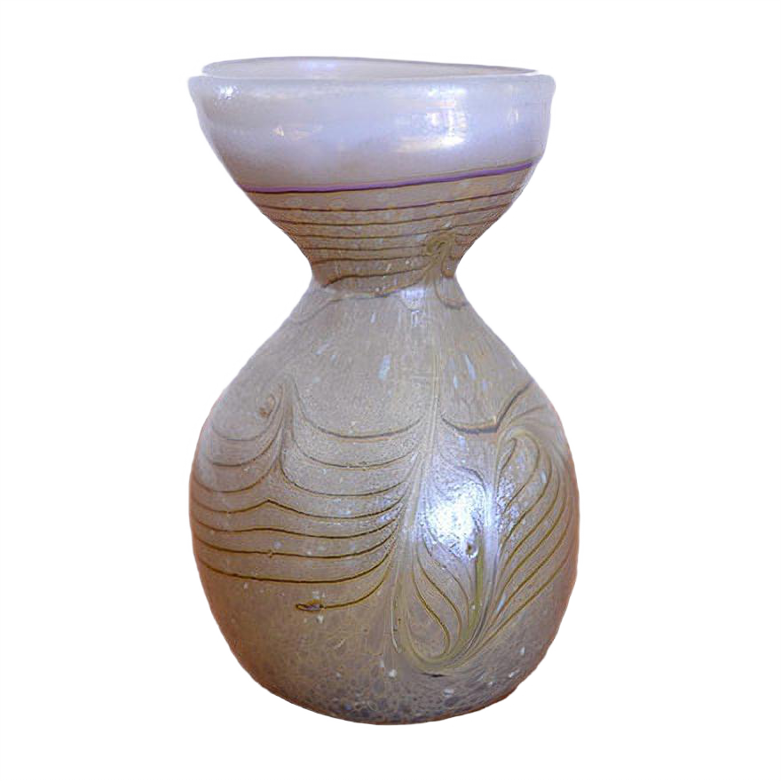 Art Nouveau Glass Vase by Erwin Eisch, 1980 | Chairish