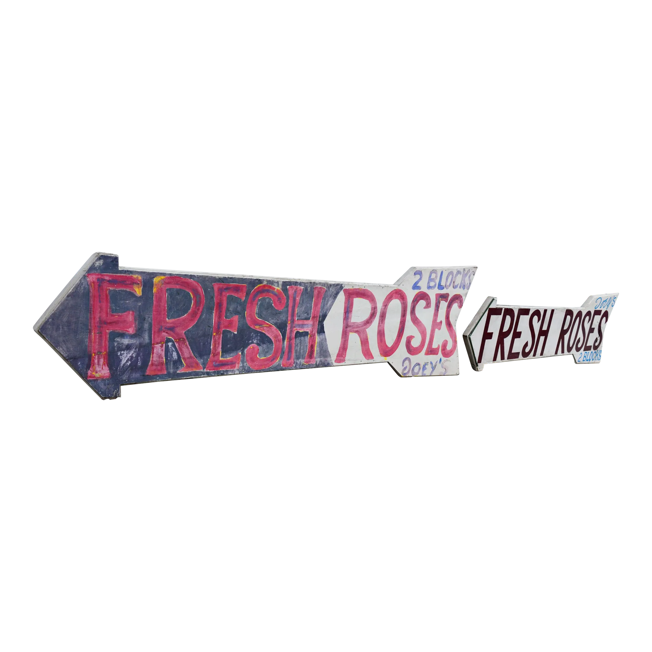 1970s Authentic Americana Handmade Fresh Roses Signs, Made in ...