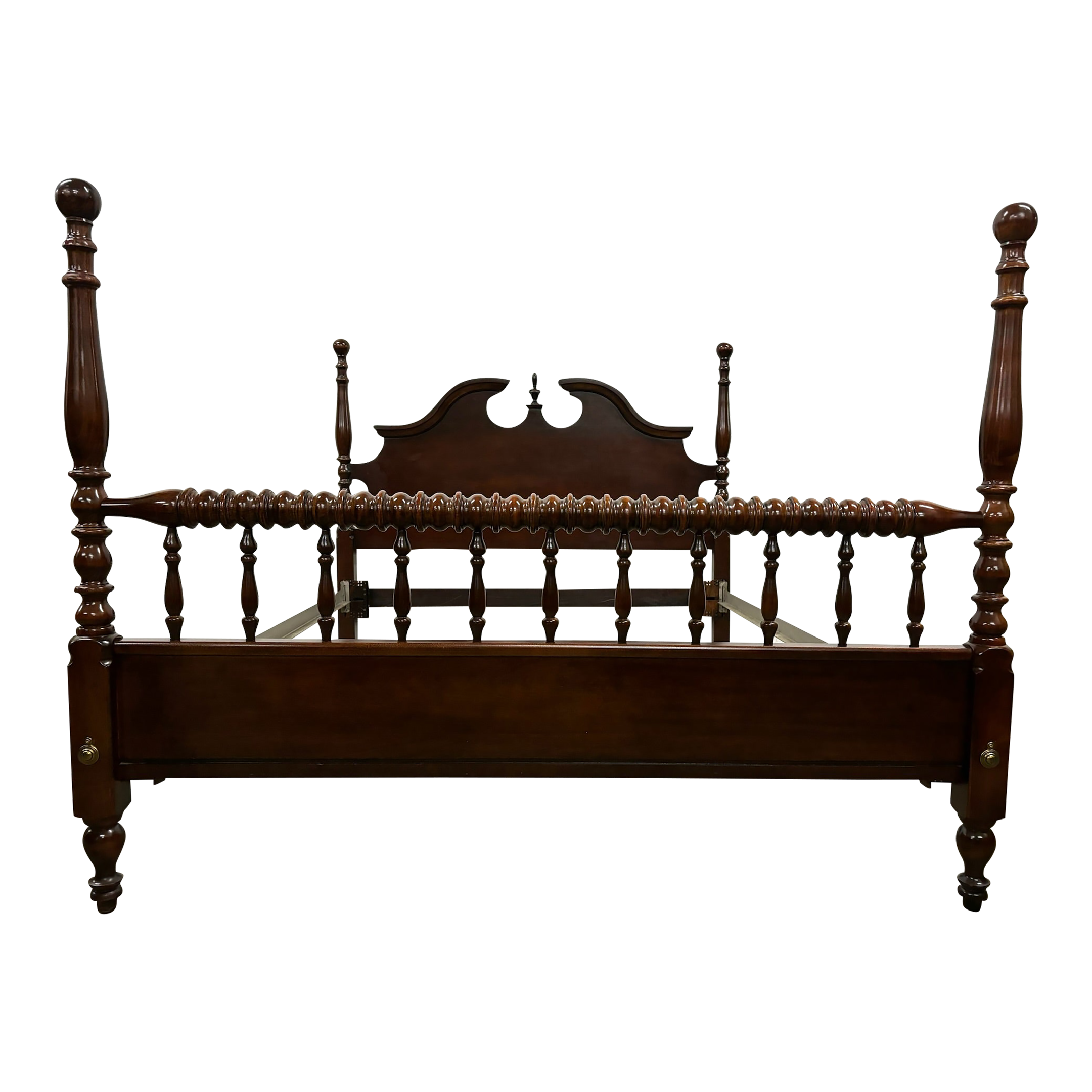 Vintage Full or Queen Convertible Colonial Four Poster Pediment ...