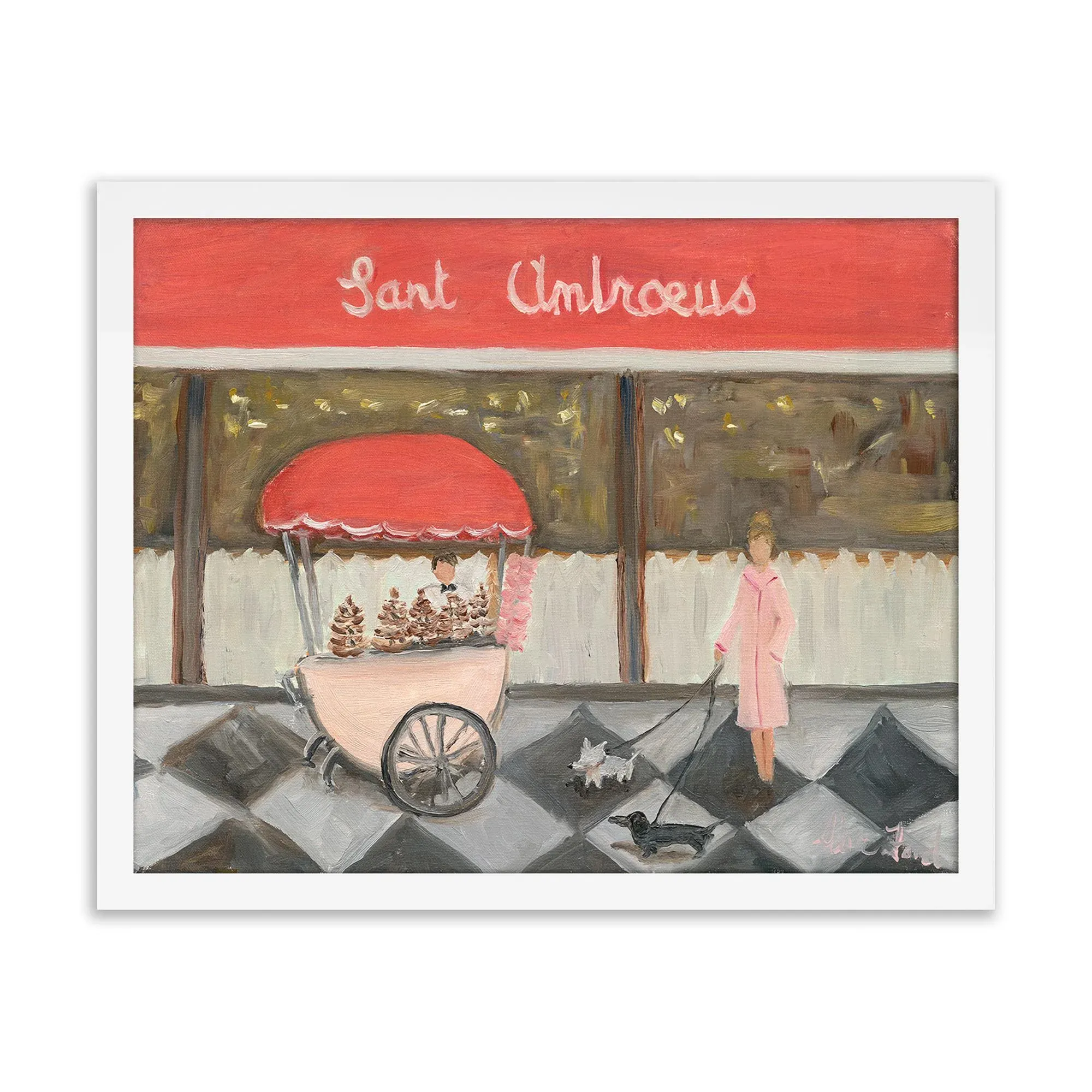 Sant Ambroeus by Alice Ford in White Frame, XS Art Print | Chairish
