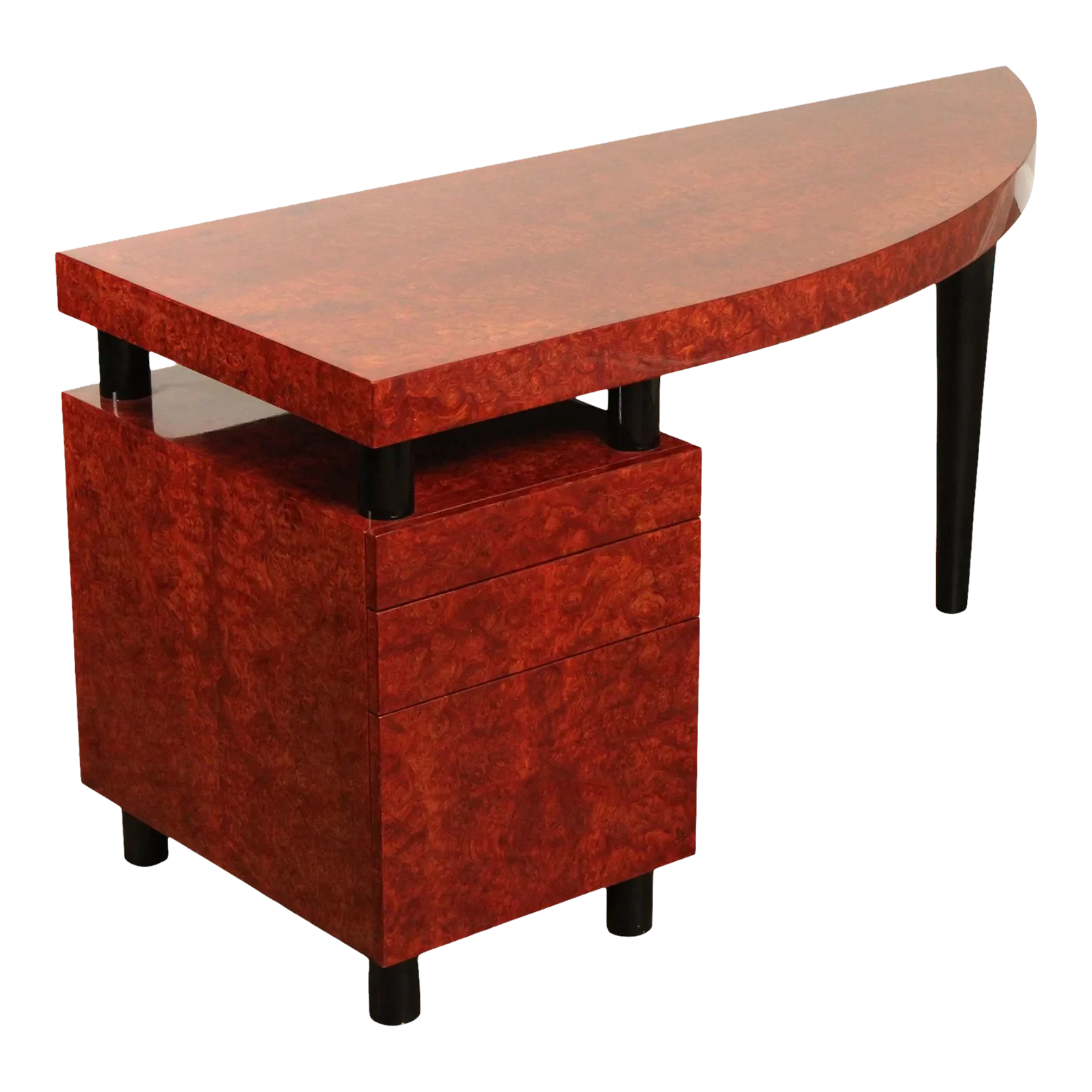 The Pace Collection Sculptural Burlwood Modern Writing Desk | Chairish