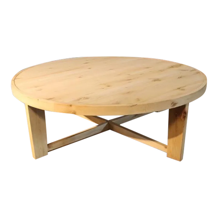 Modern Solid White Oak Center Table by Fortunata Design | Chairish