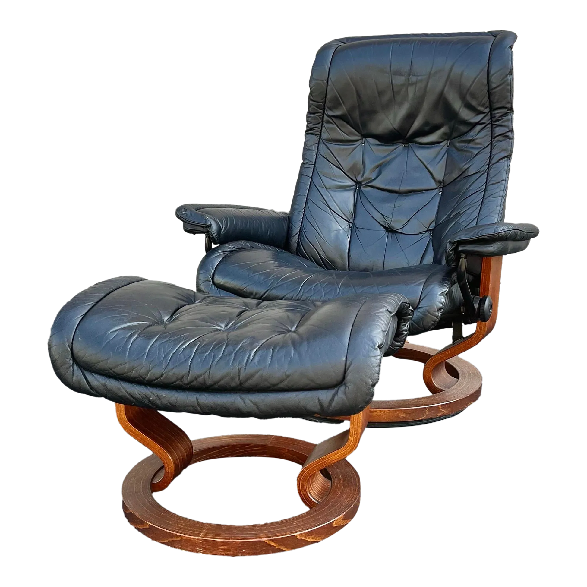 Reclining Swivel Lounge Chair + Ottoman | by Stressless for Ekornes ...