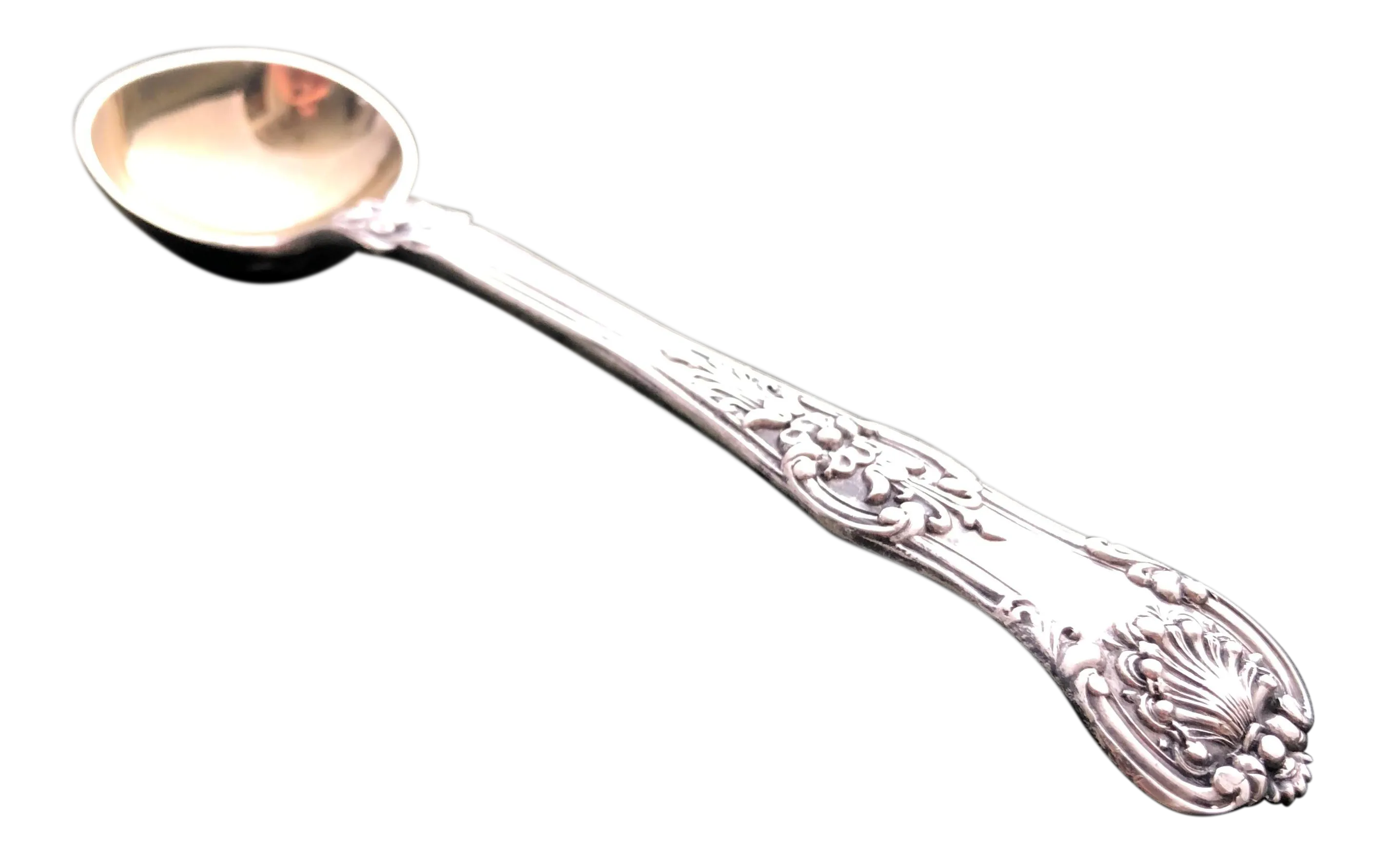 1900's Victorian Silver Gilt Queens Condiment Spoon With Gilt Bowl ...
