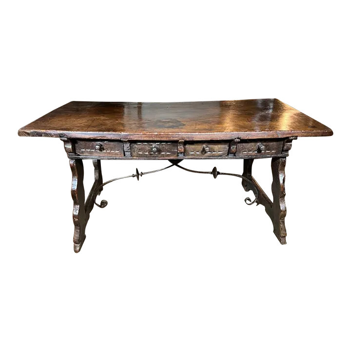 Walnut Desk - 17th Century Spanish Desk | Chairish