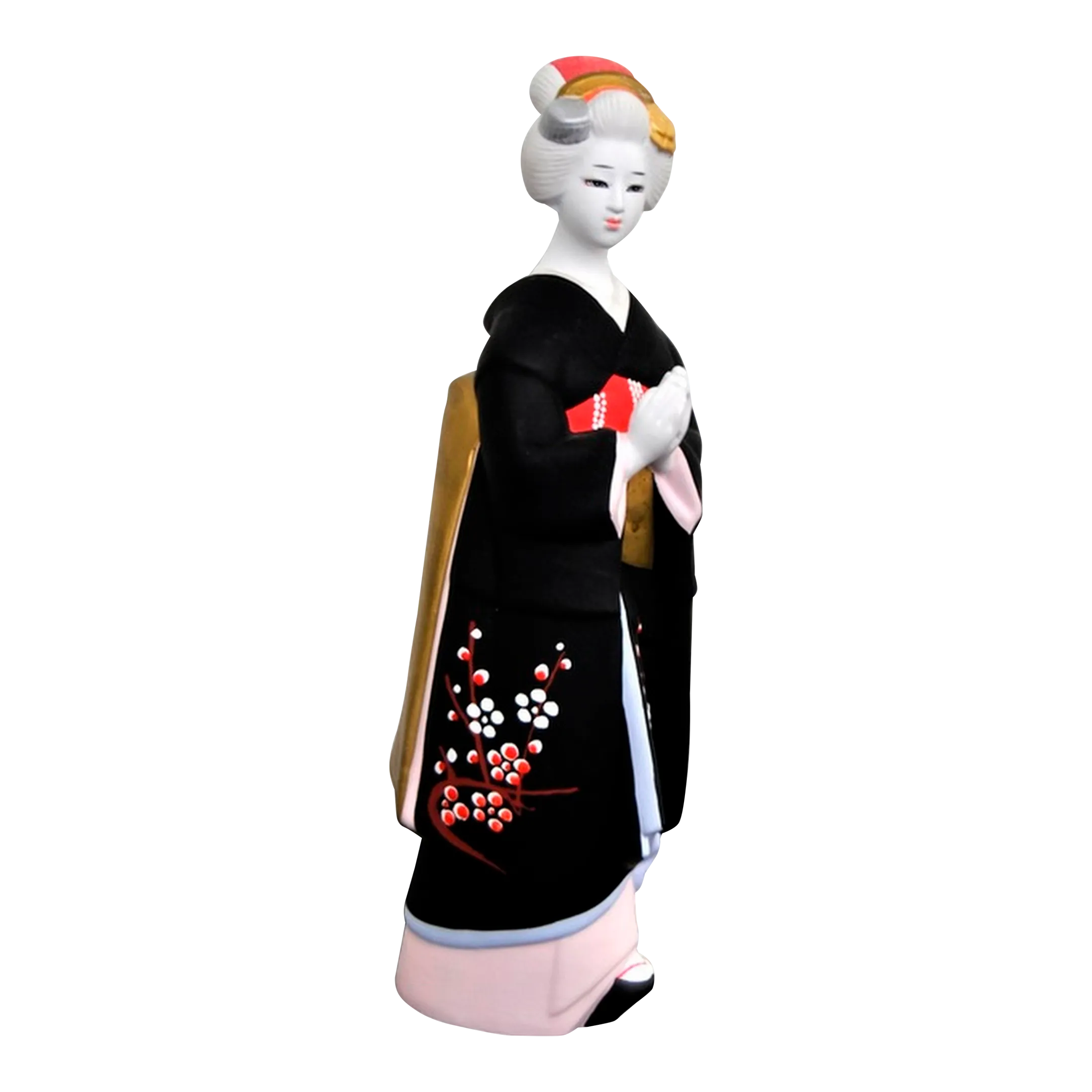 Authentic Japanese Bisque Bijinga Woman in Kimono Hakata Ningyo ...