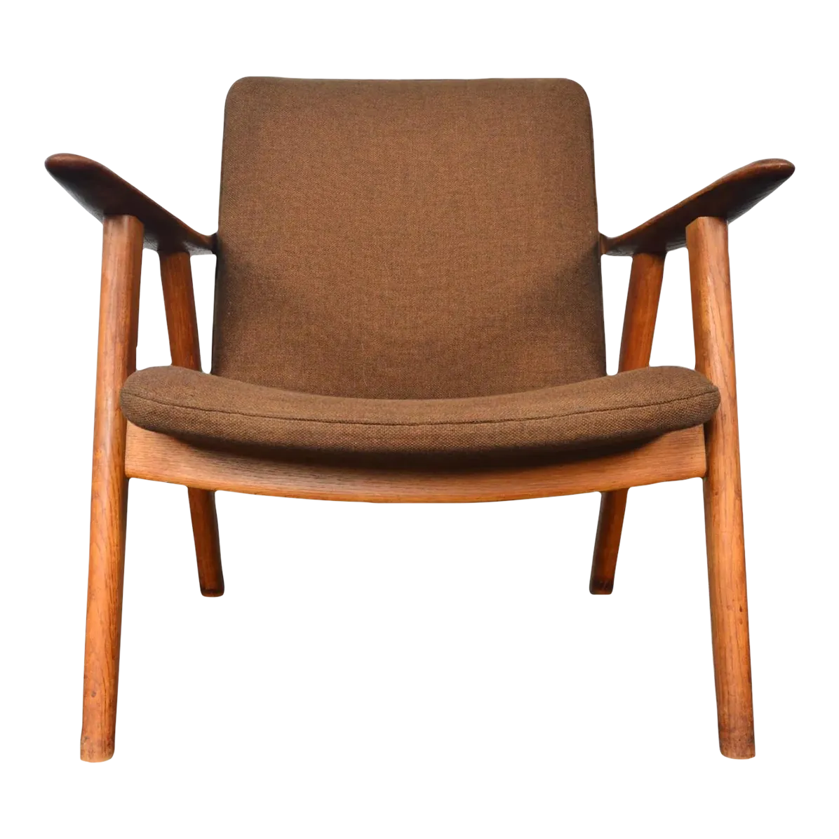 Mid 20th Century Hans Wegner Jh517 "Buck" Lounge Chair in Oak | Chairish