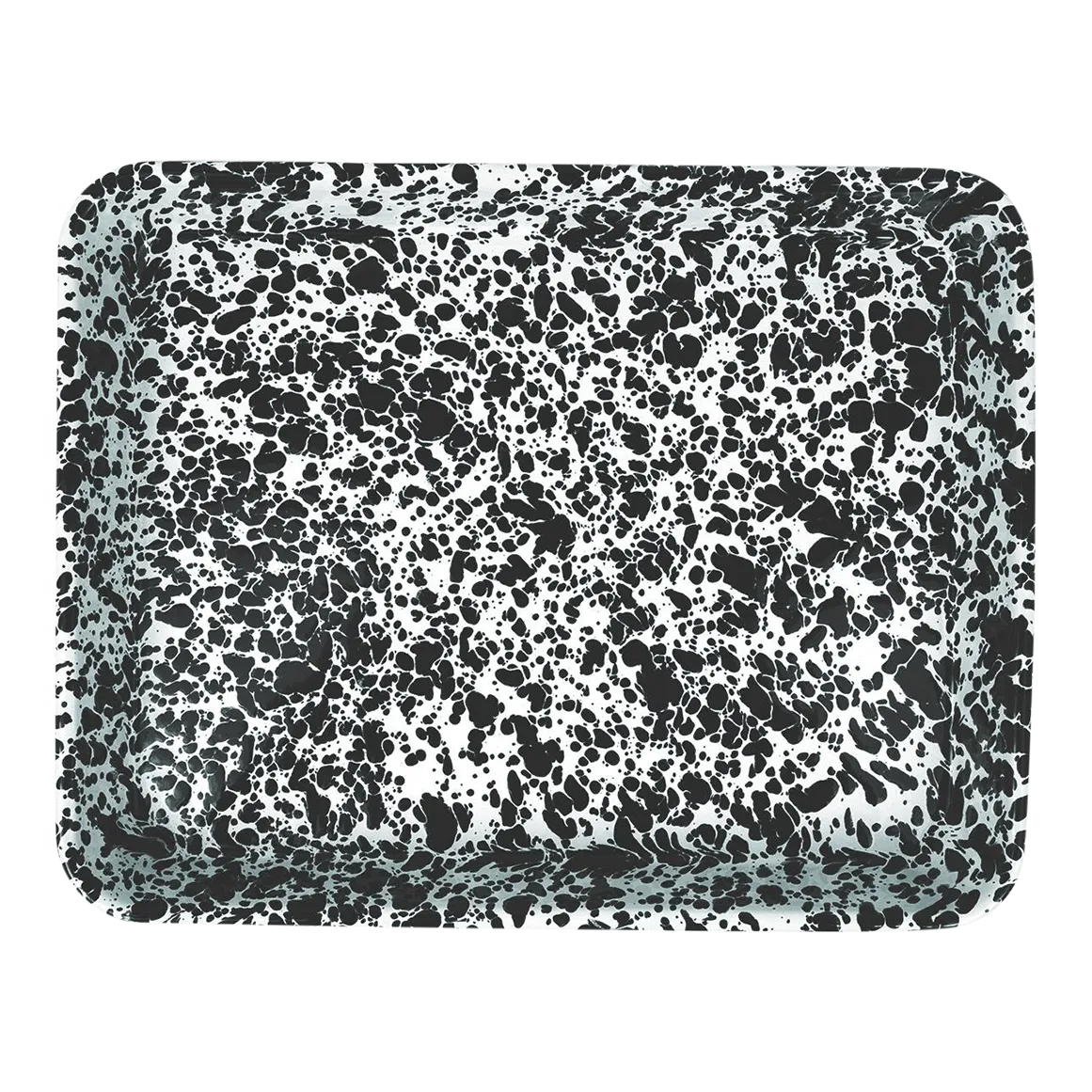 Crow Canyon Home Splatterware, Small Rectangle Tray in Black & White ...