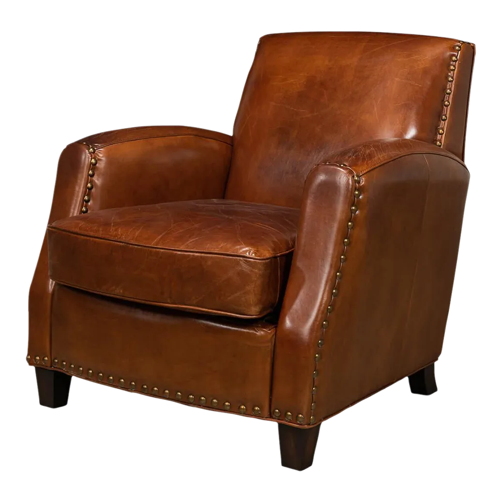 Classic Leather Armchair | Chairish
