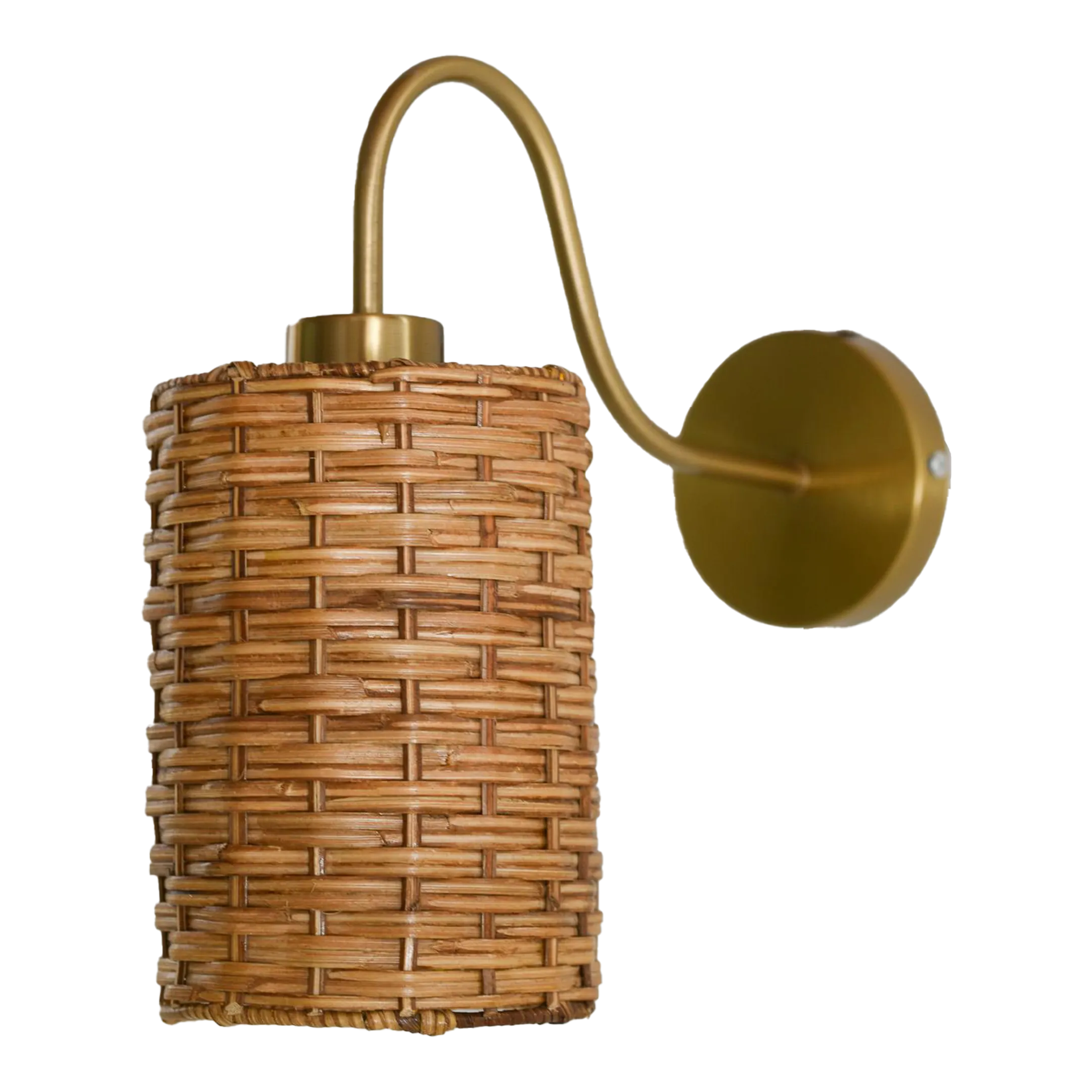 1990s Rattan Wicker Wall Sconce | Chairish