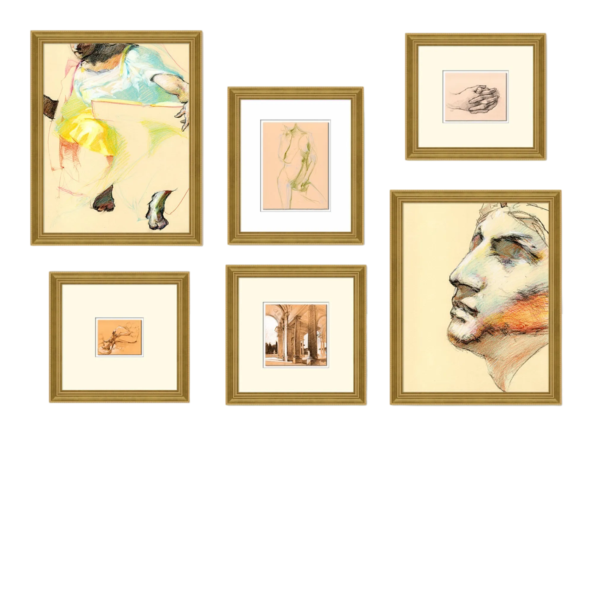 Collectors Gallery Wall, Set of 6 | Chairish
