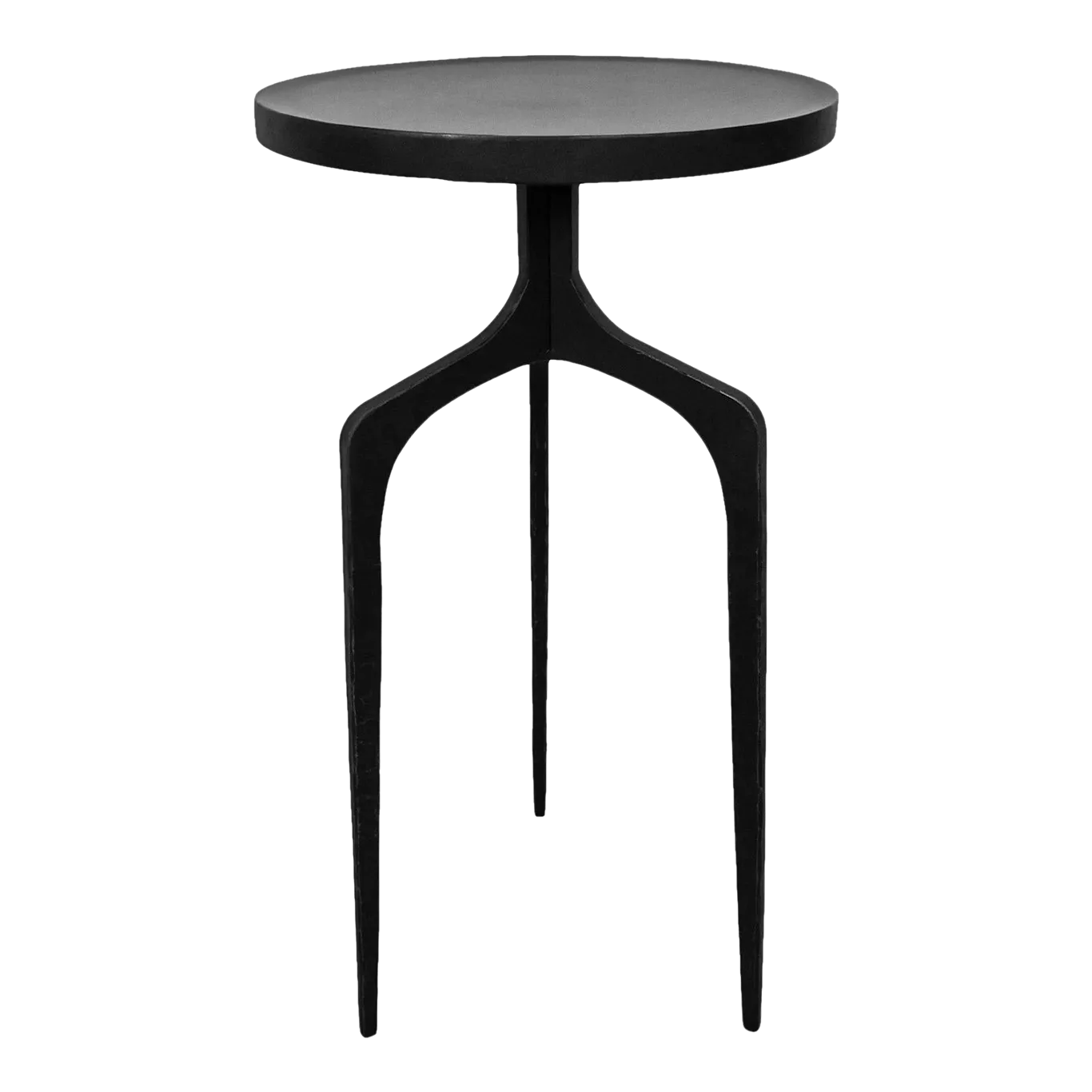 Black Steel 3 Leg Accent Table | Chairish