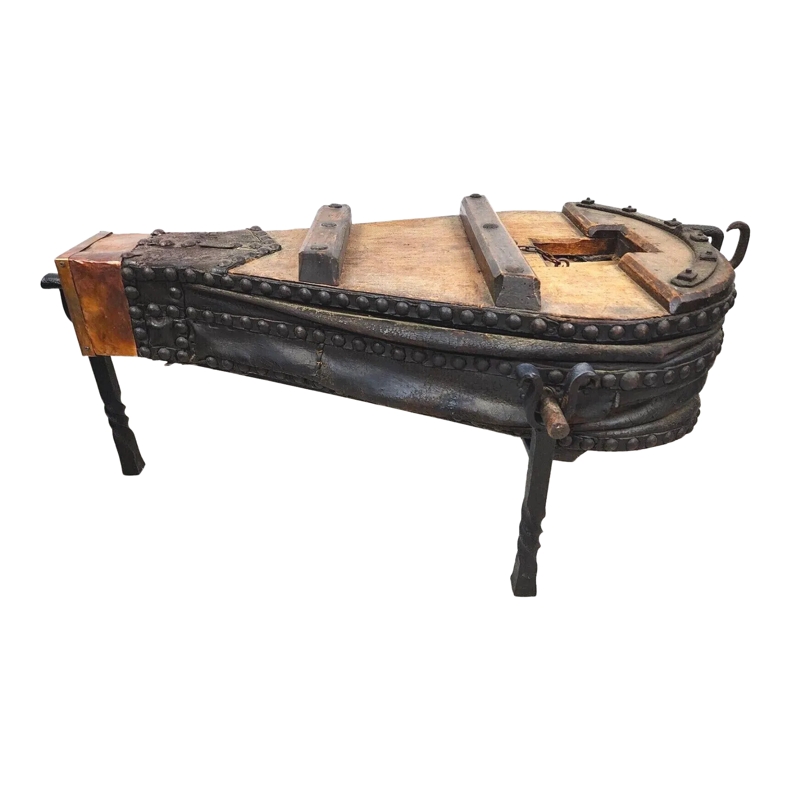 1800s French Blacksmith Bellows Rustic Coffee Table | Chairish