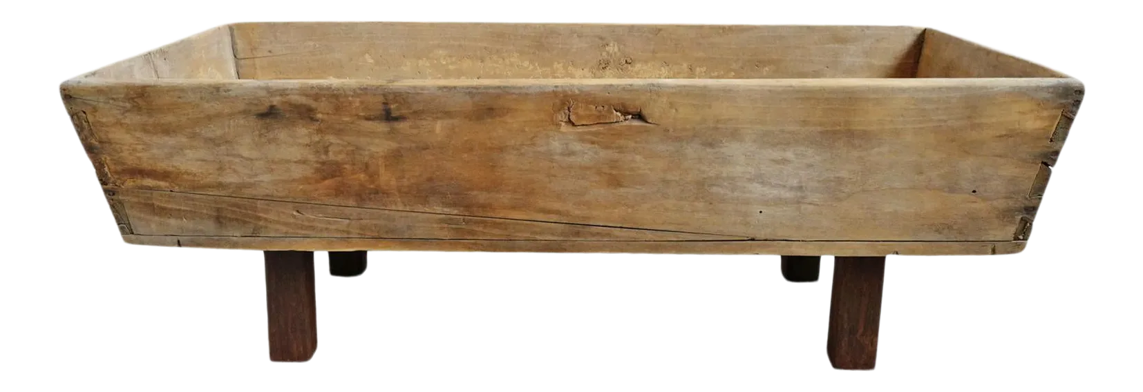 Mid 20th Century Old Wood Farm Box Coffee Table | Chairish