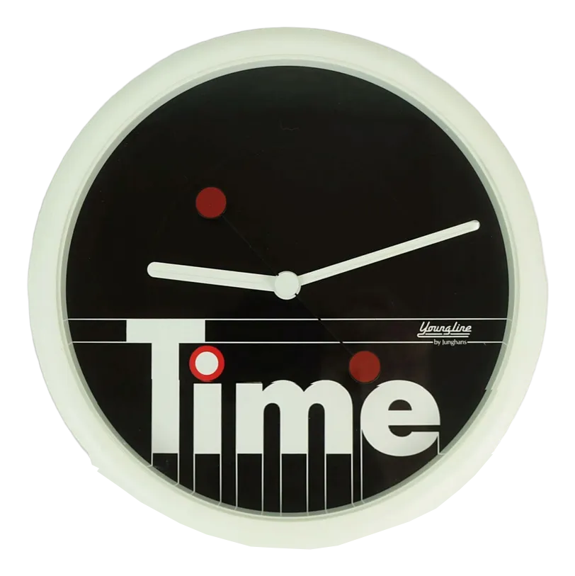Postmodern Wall Clock Kitchen Clock from Junghans Youngline, 1980s ...