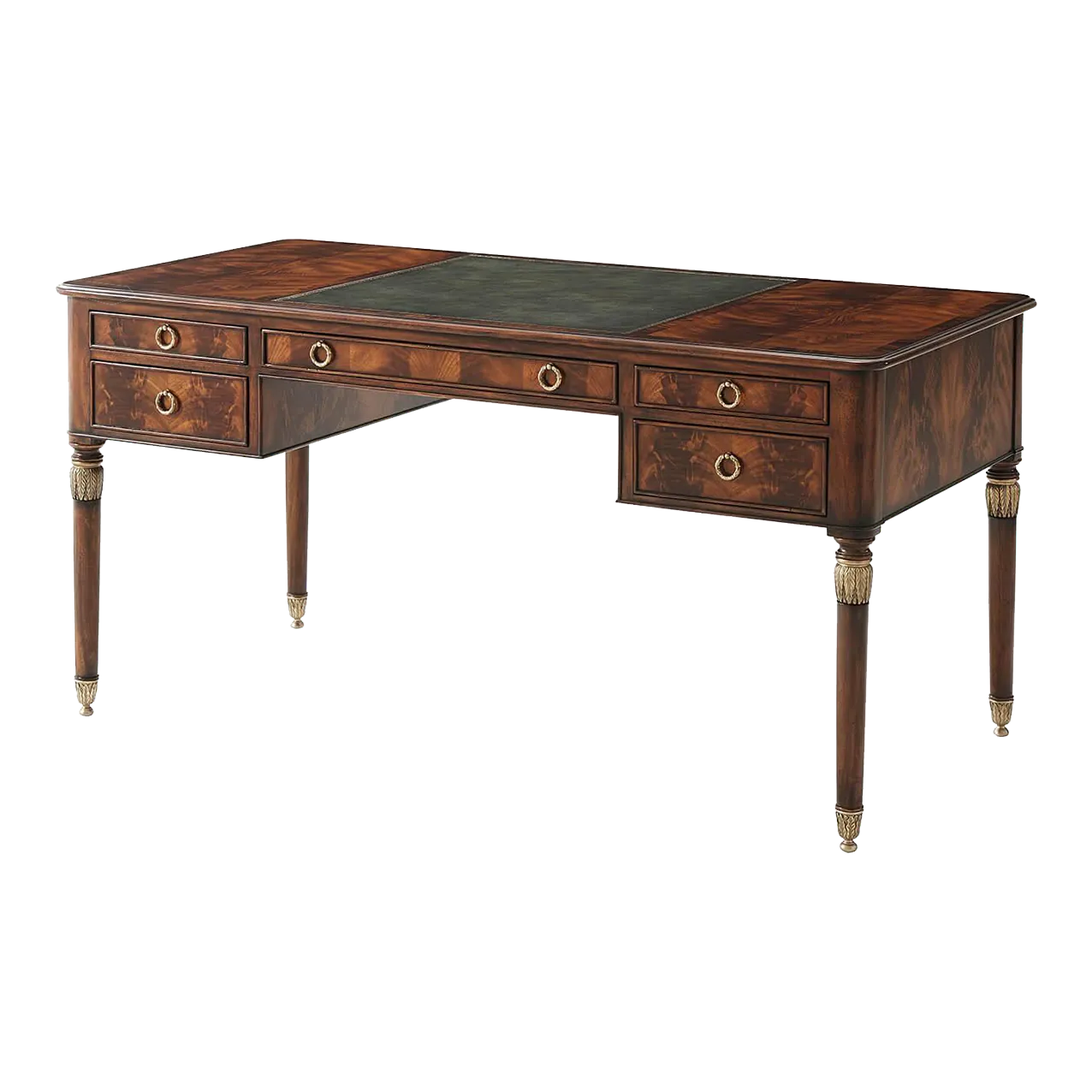 French Leather Top Desk | Chairish