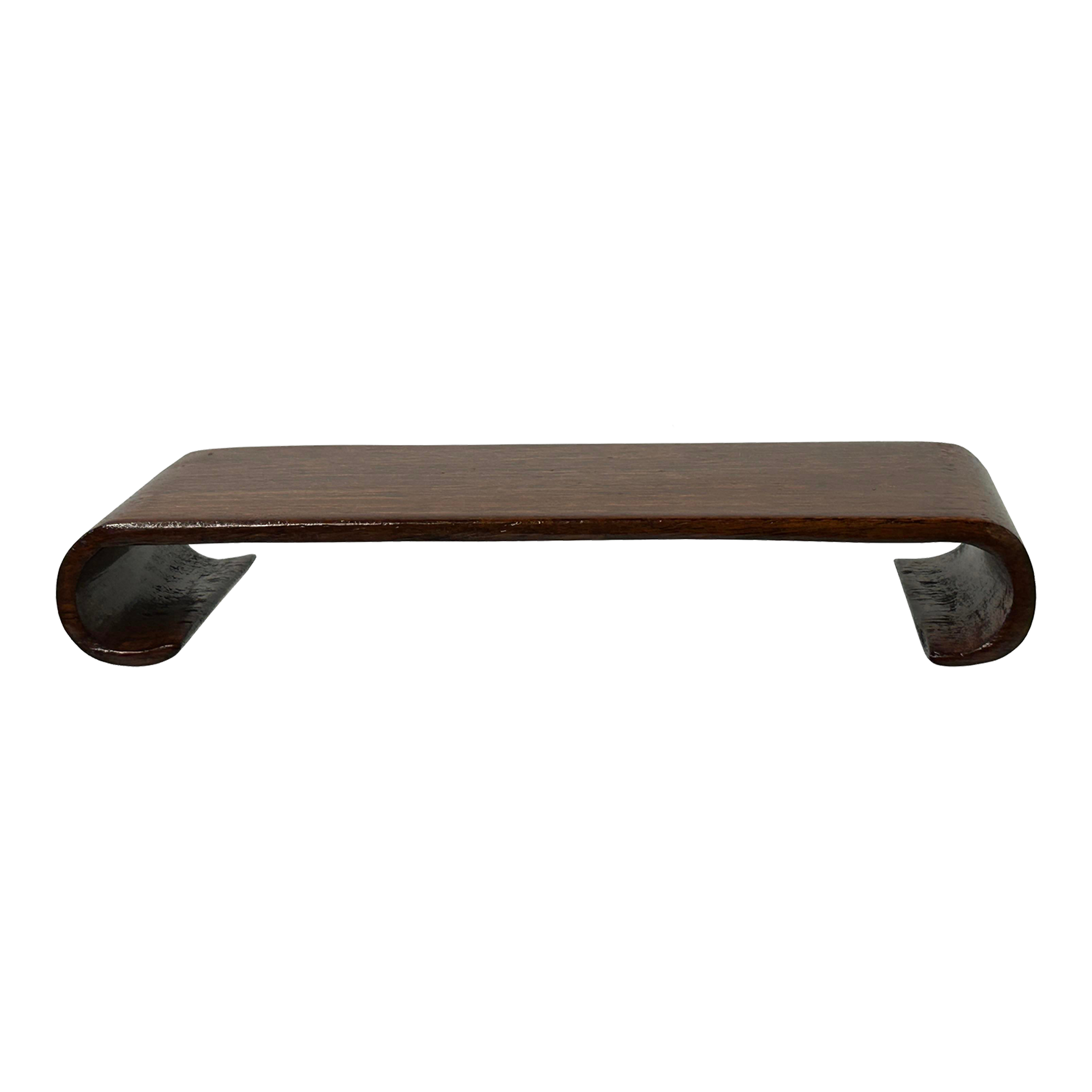 6.5" Brown Wood Scroll Legs Rectangular Display Stand Riser Easel ...
