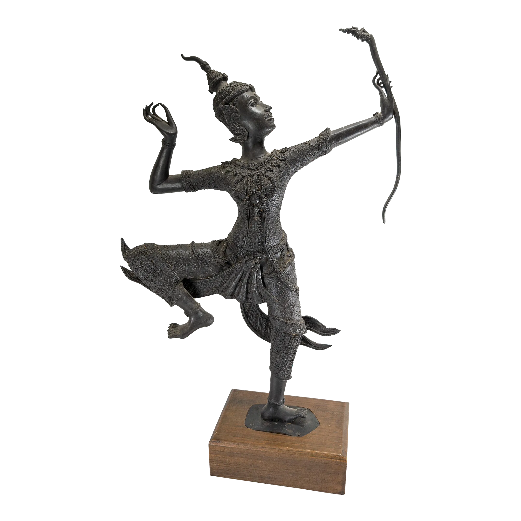 20th Century Large 29" Tall South East Asian Thai Bronze of Dancing ...