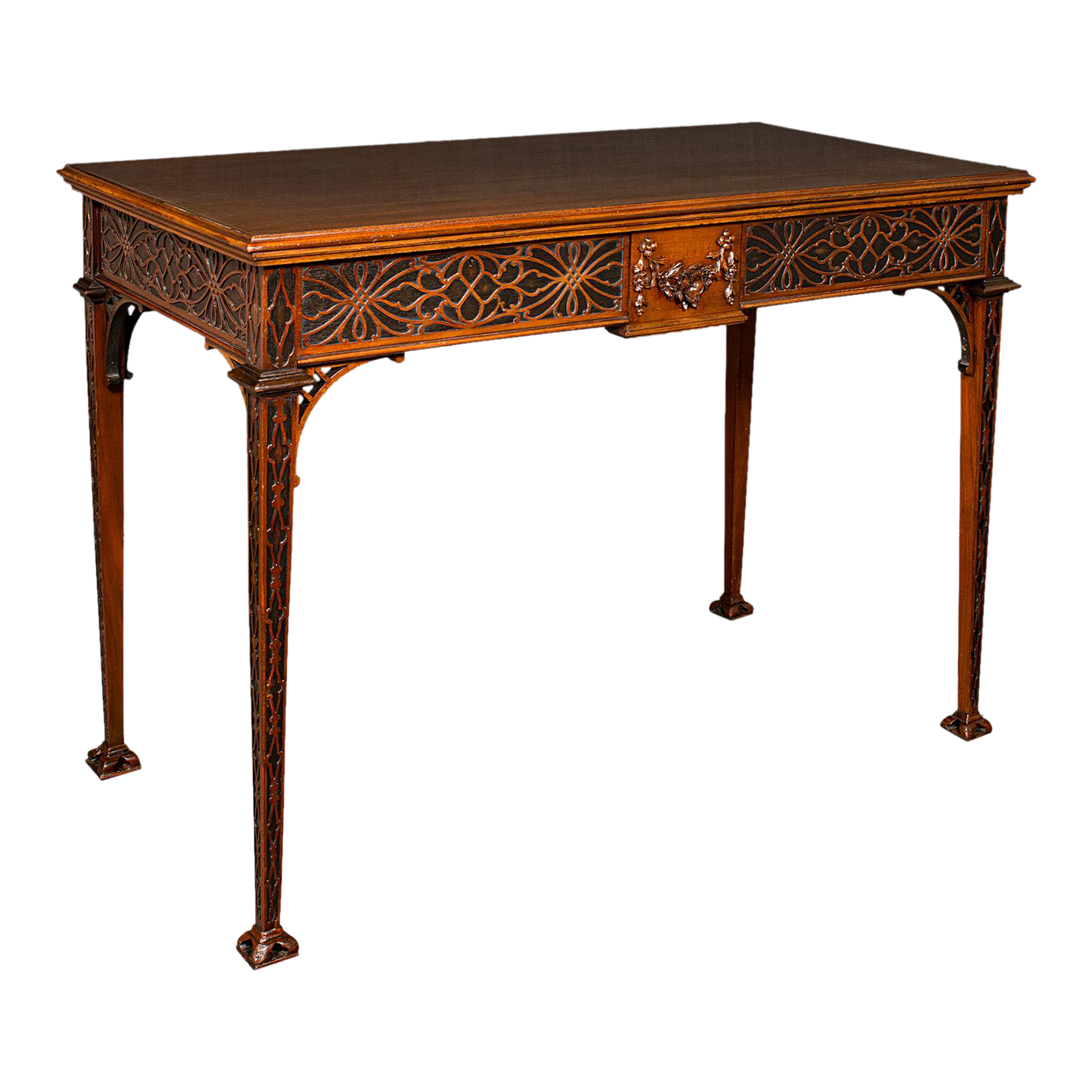 1910's Antique Chippendale Revival Table | Chairish