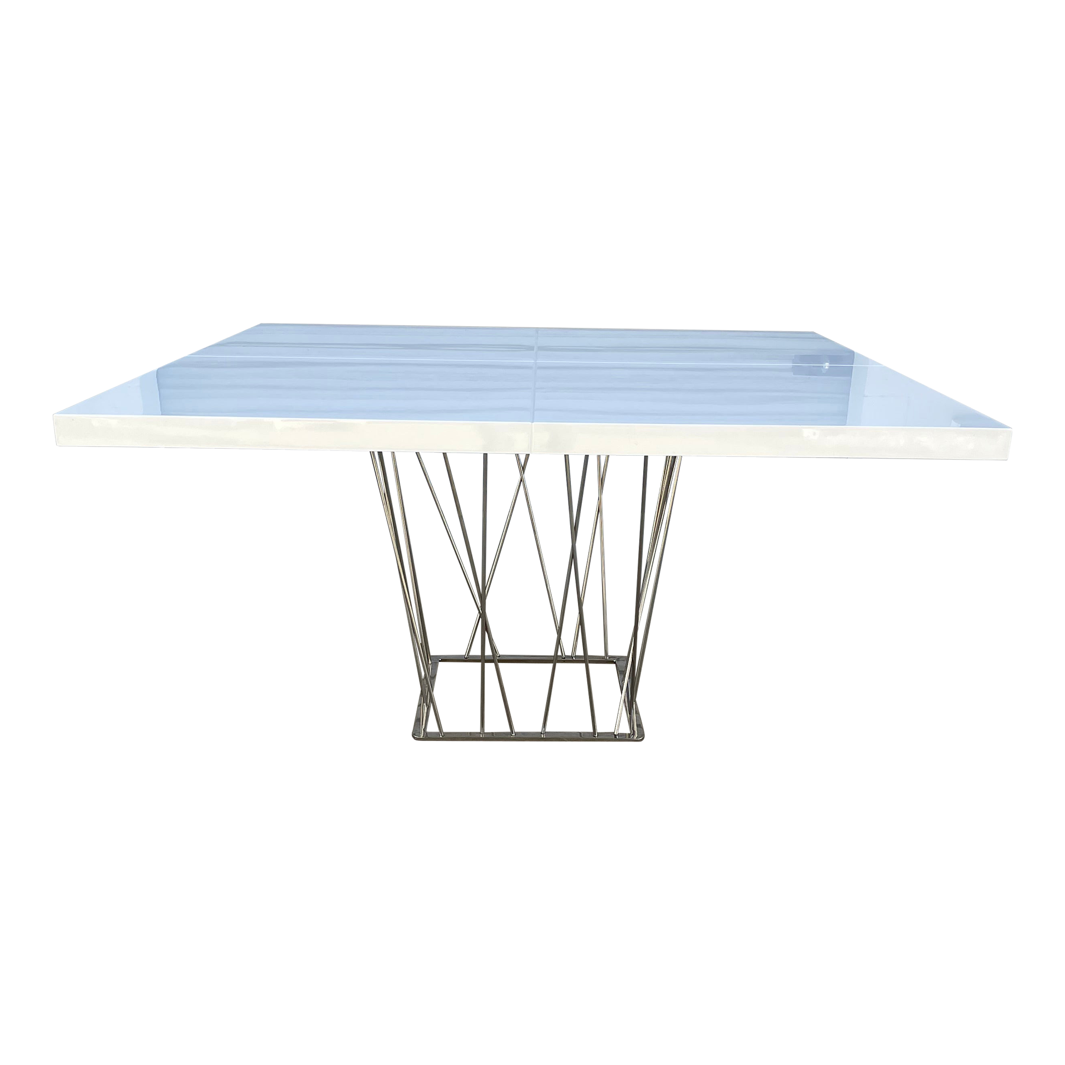 Modloft "Clarges" Square Glossy White Dining Table | Chairish