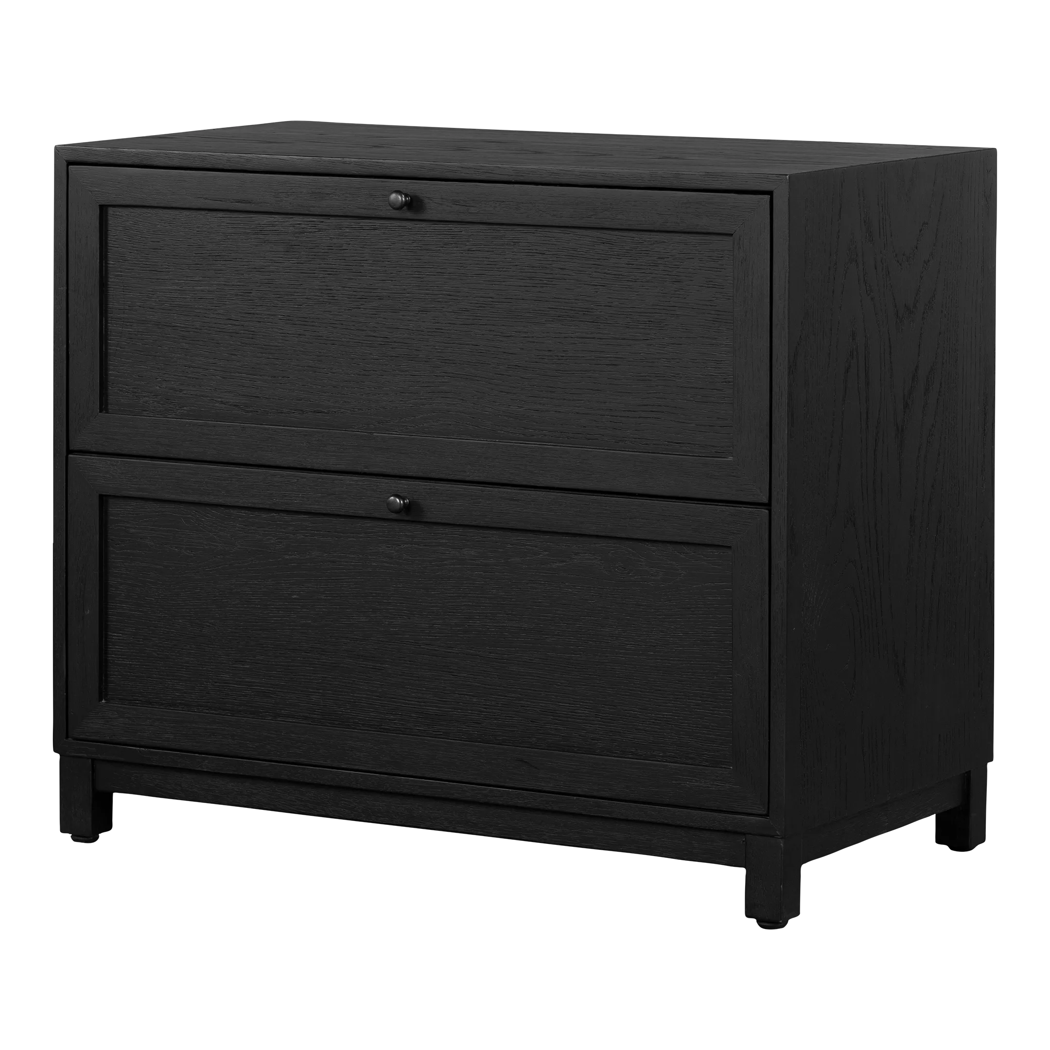Four Hands Millie Nightstand, Drifted Matte Black | Chairish
