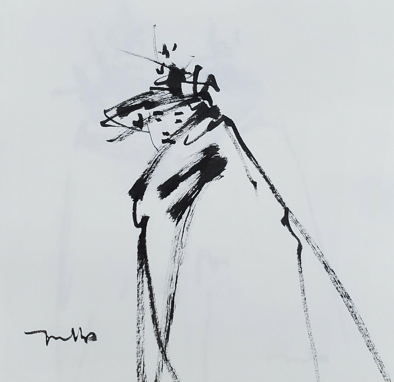 Pen & Ink JOSE TRUJILLO Expressionism Pen Ink Paper 6x6 Collectible ...