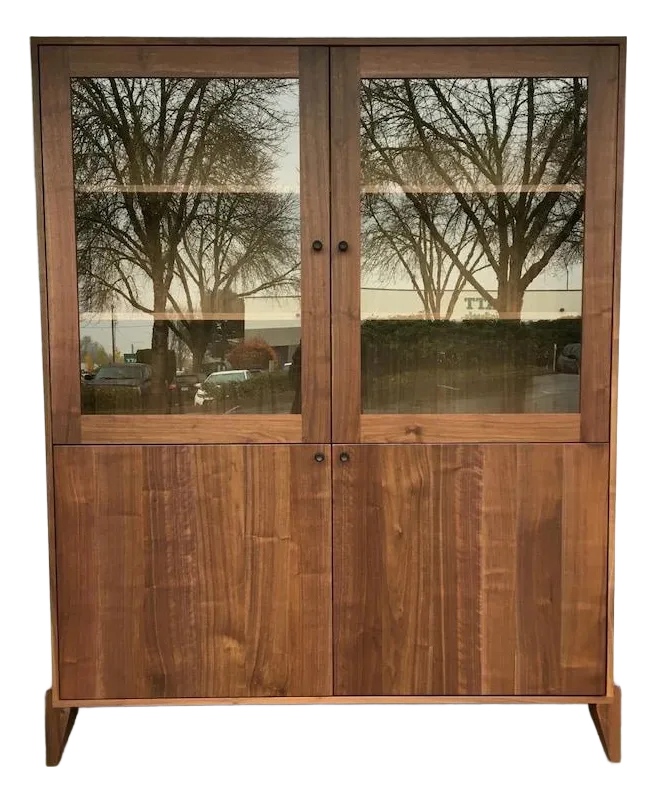 Walnut Curio Cabinet | Chairish