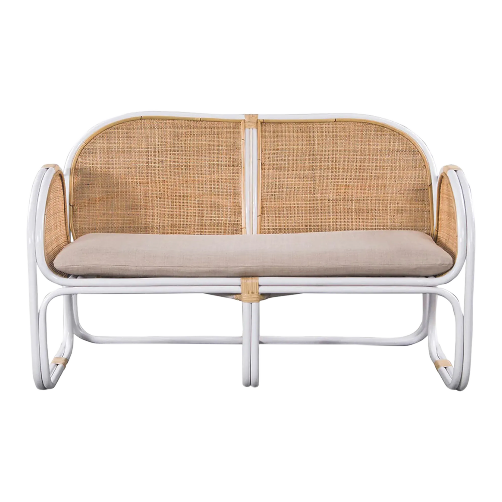 Matthew Izzo Latitude Bamboo Sofa | Chairish