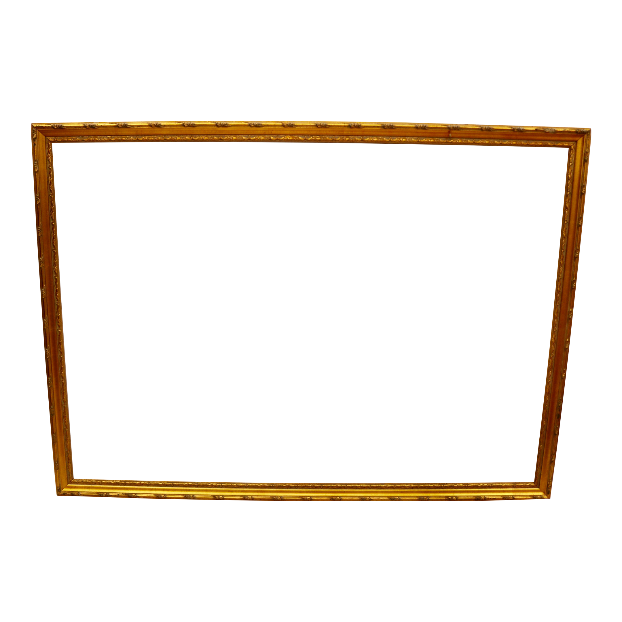 Late 20th Century Florentine Classic Baroque Gold Leaf Gilt Wood Large ...