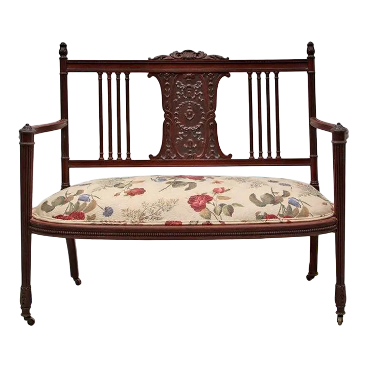 1910s Antique French Bench Settee | Chairish