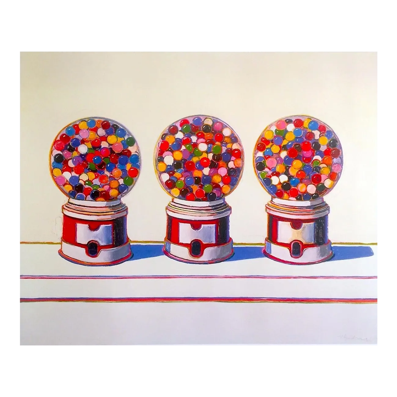 Wayne Thiebaud Pop Art Lithograph Print Museum Poster " Three Machines ...