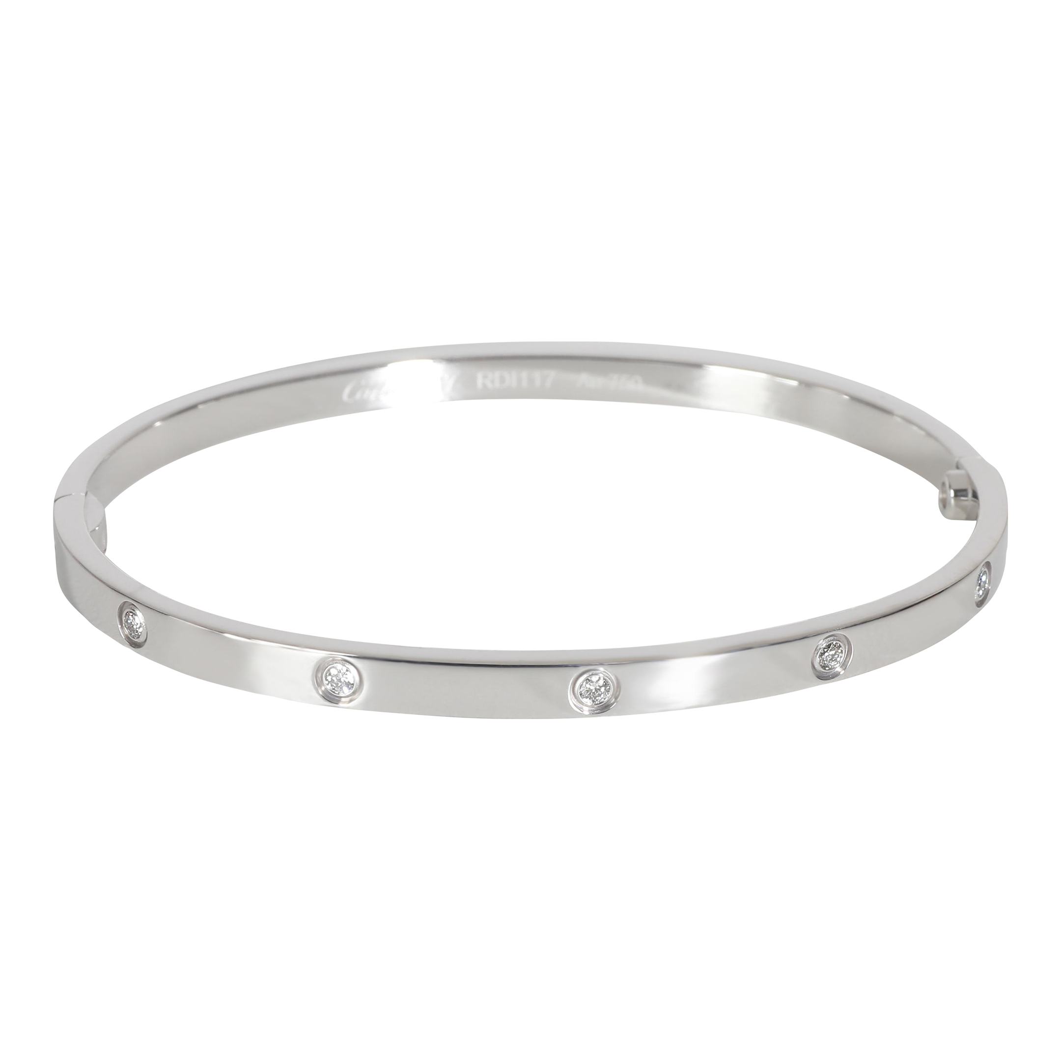 Cartier Love Bracelet, Small Model, 10 Diamonds [White Gold] | Chairish