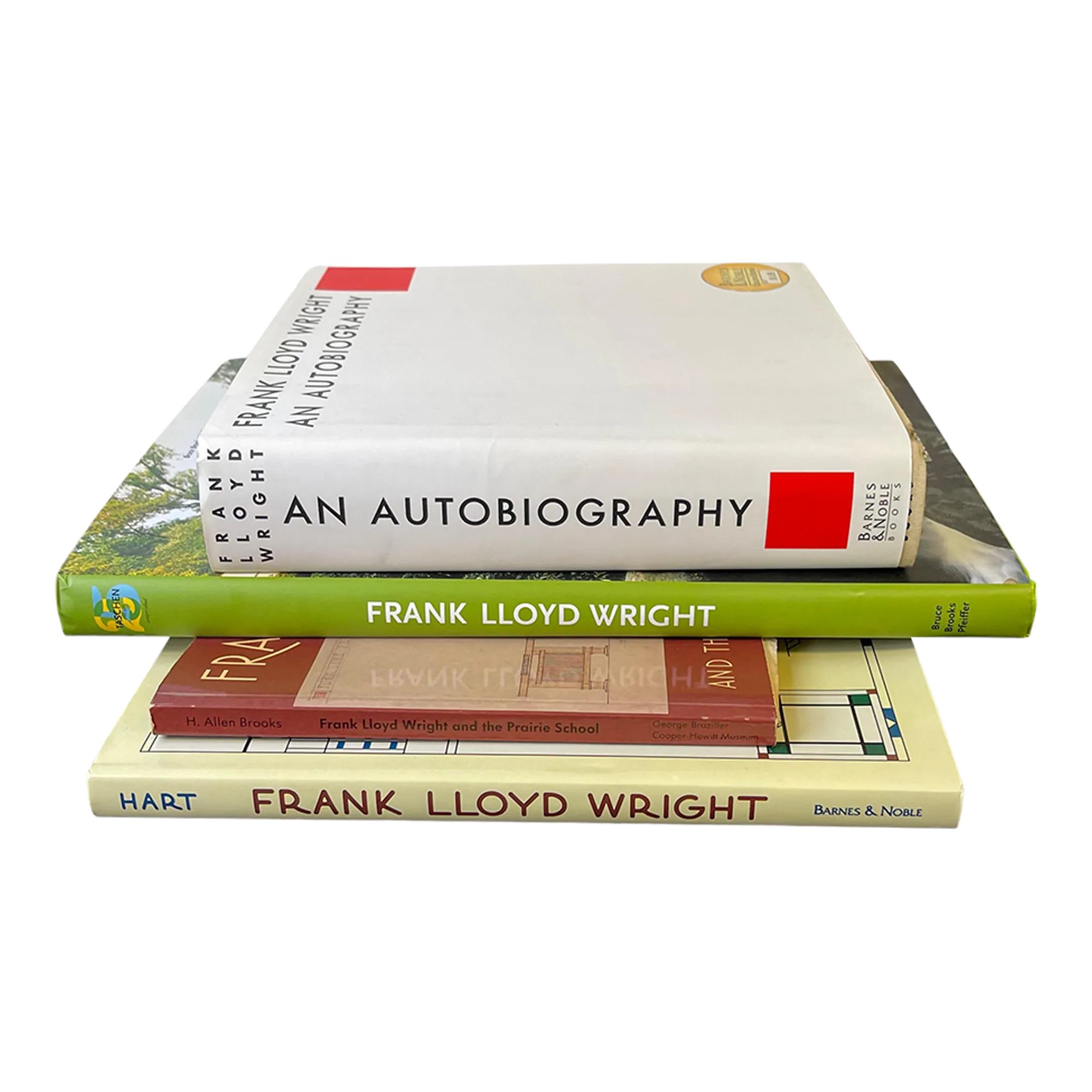 Vintage Set of 4 Frank Lloyd Wright Books | Chairish