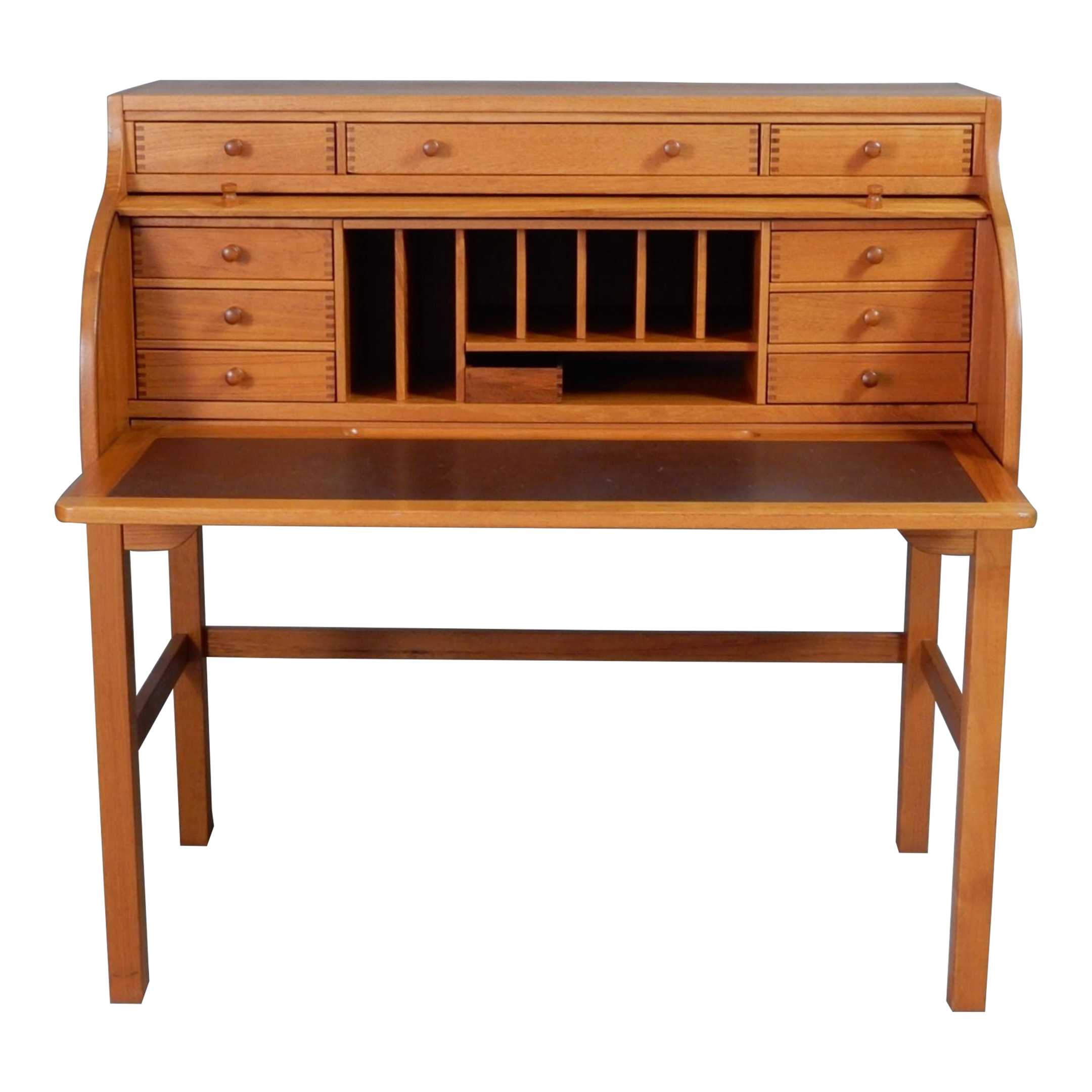 Danish Modern Teak Writing Desk by Andreas Hansen, 1960's Masterpiece W ...