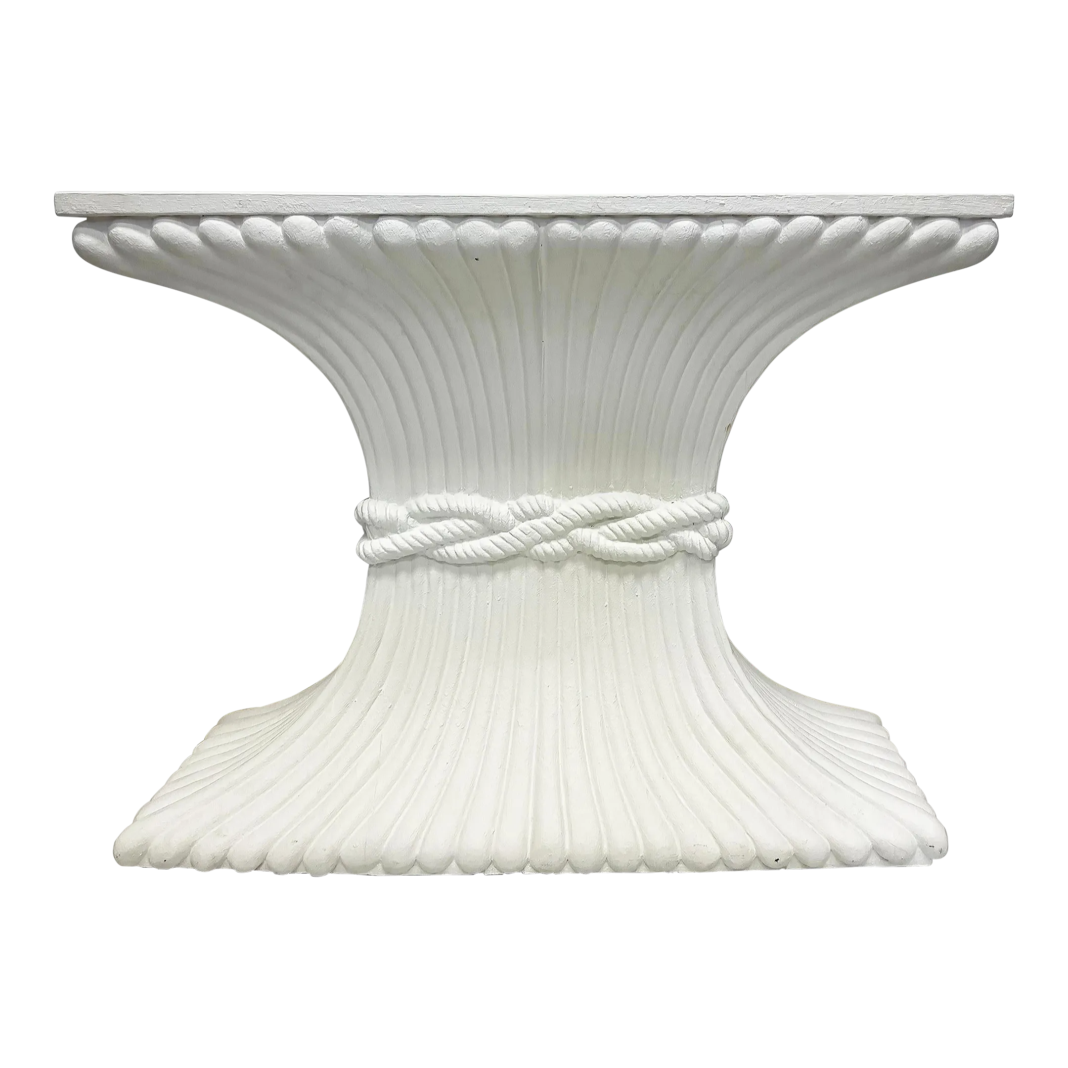 Hollywood Regency Gesso Carved Wood Console Table, Wheat Sheaf Form ...