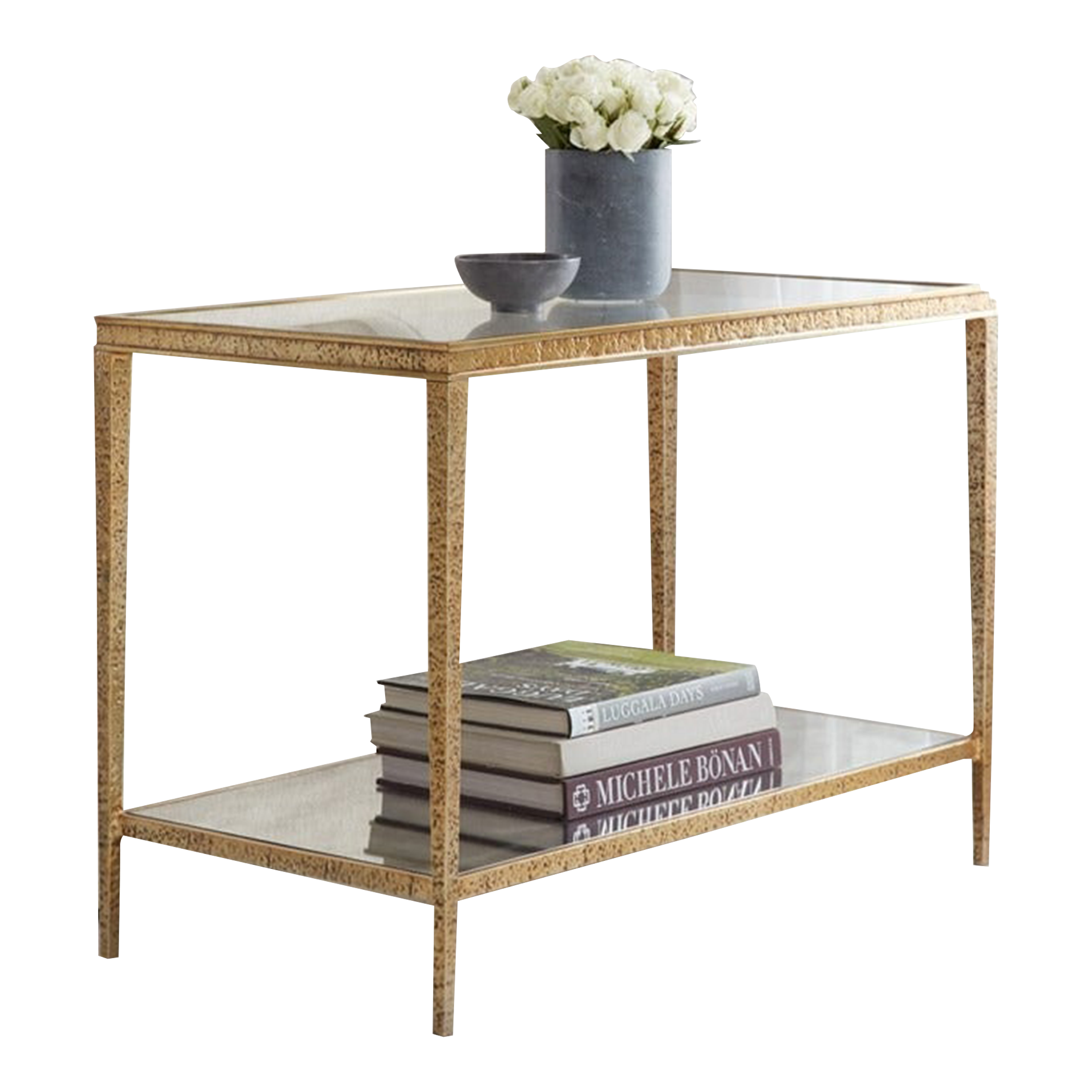 Modern History Sculpture Side Table - Antique Brass | Chairish