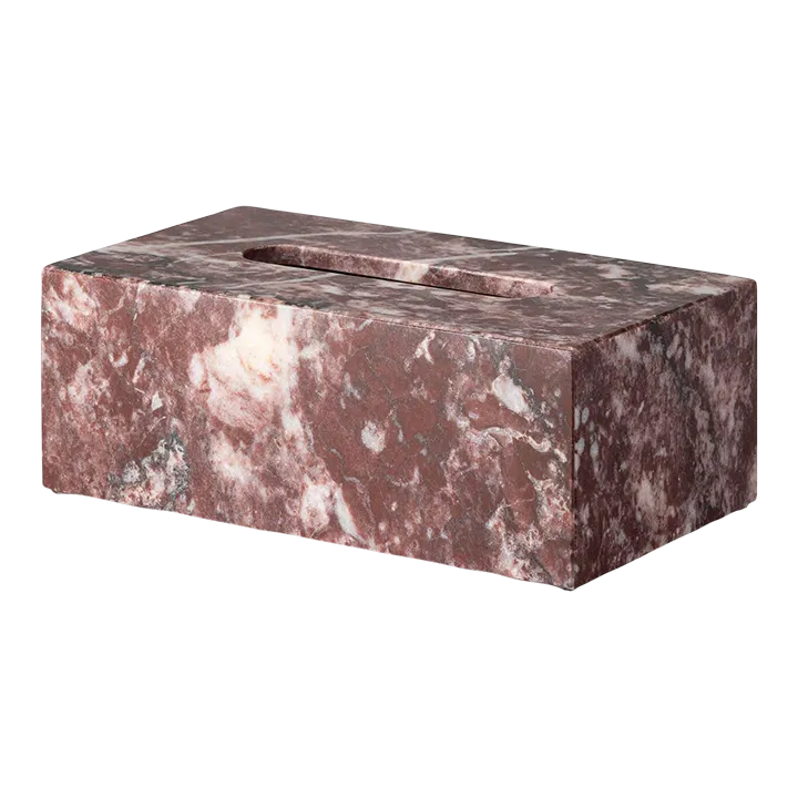 Pink Marble Rectangular Tissue Box | Chairish