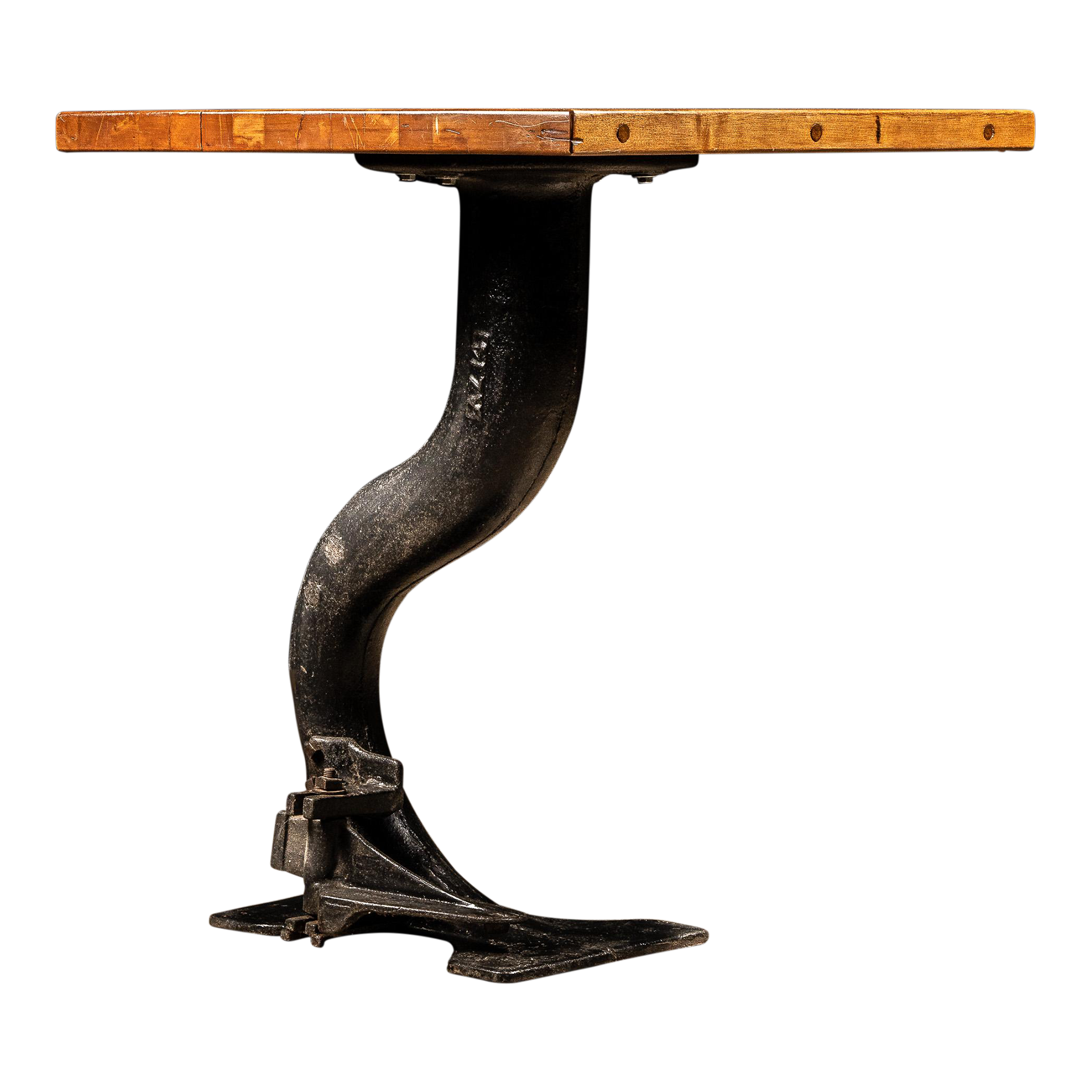 1930s Vintage Cast Iron Machine Base Pub Table | Chairish