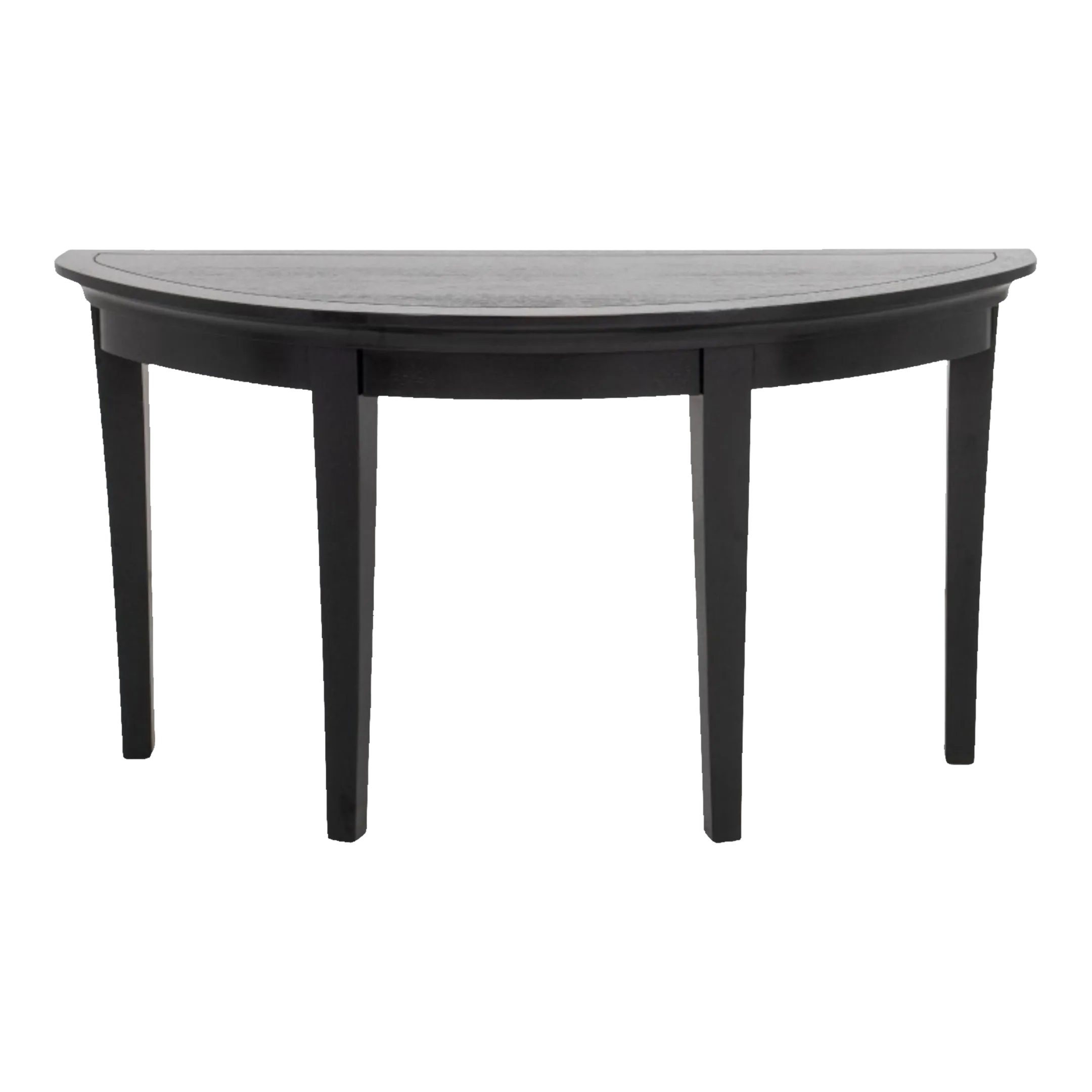 Modern Ebonized Wood Demilune Table | Chairish