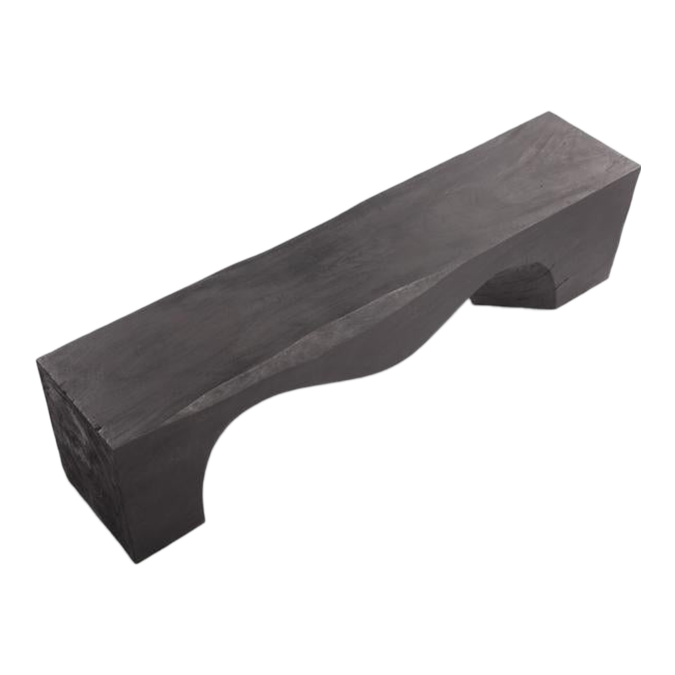 71" Inch Long Modern Black Sculpture Bench - 3 | Chairish