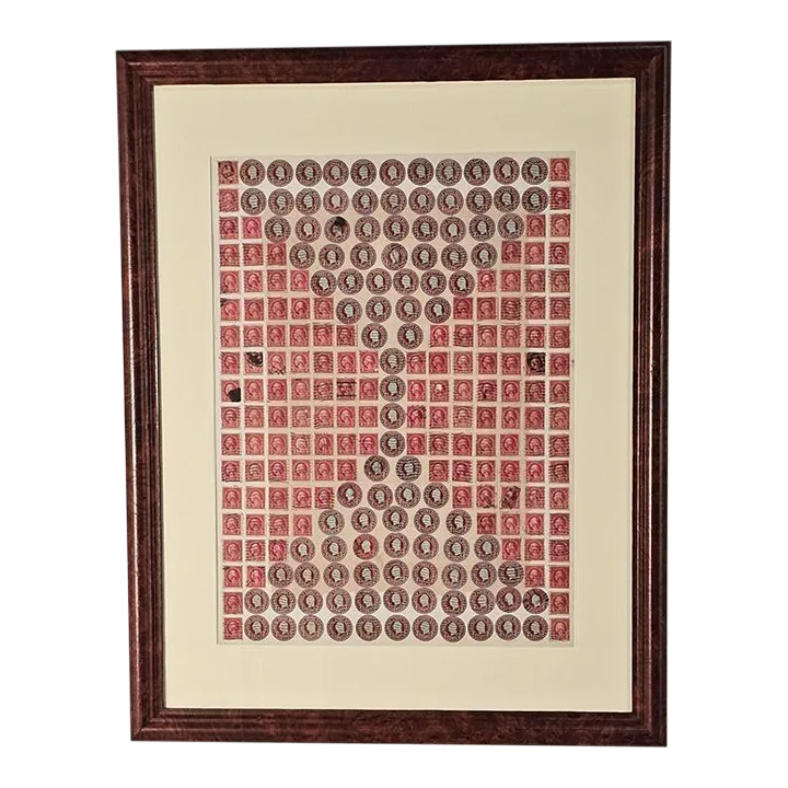 C 1910 "Stamp Art" Collage American | Chairish