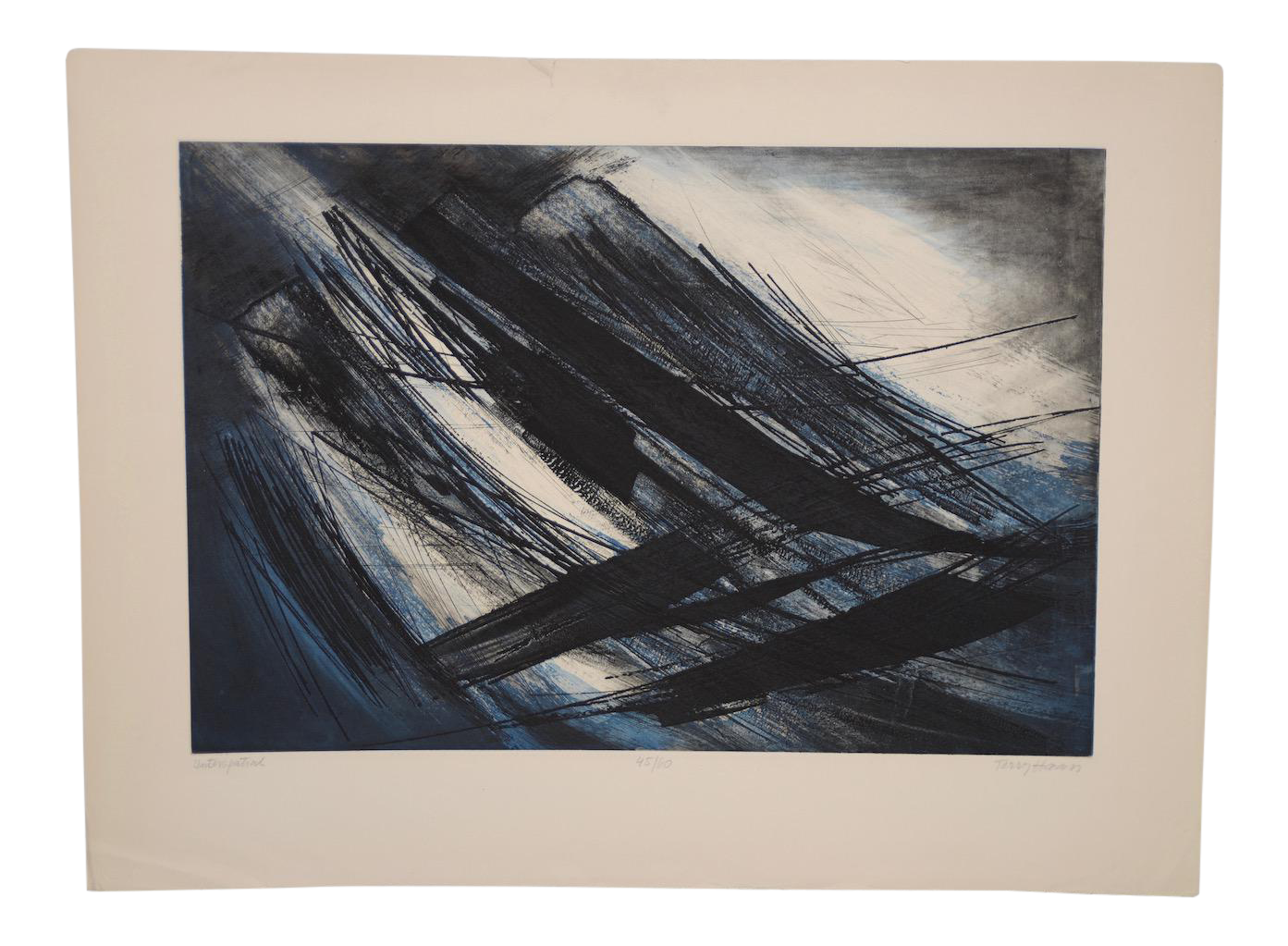 Terry Haas (Czechoslovakia, B.1923) "Interspatial" Etching W/ Aquatint ...