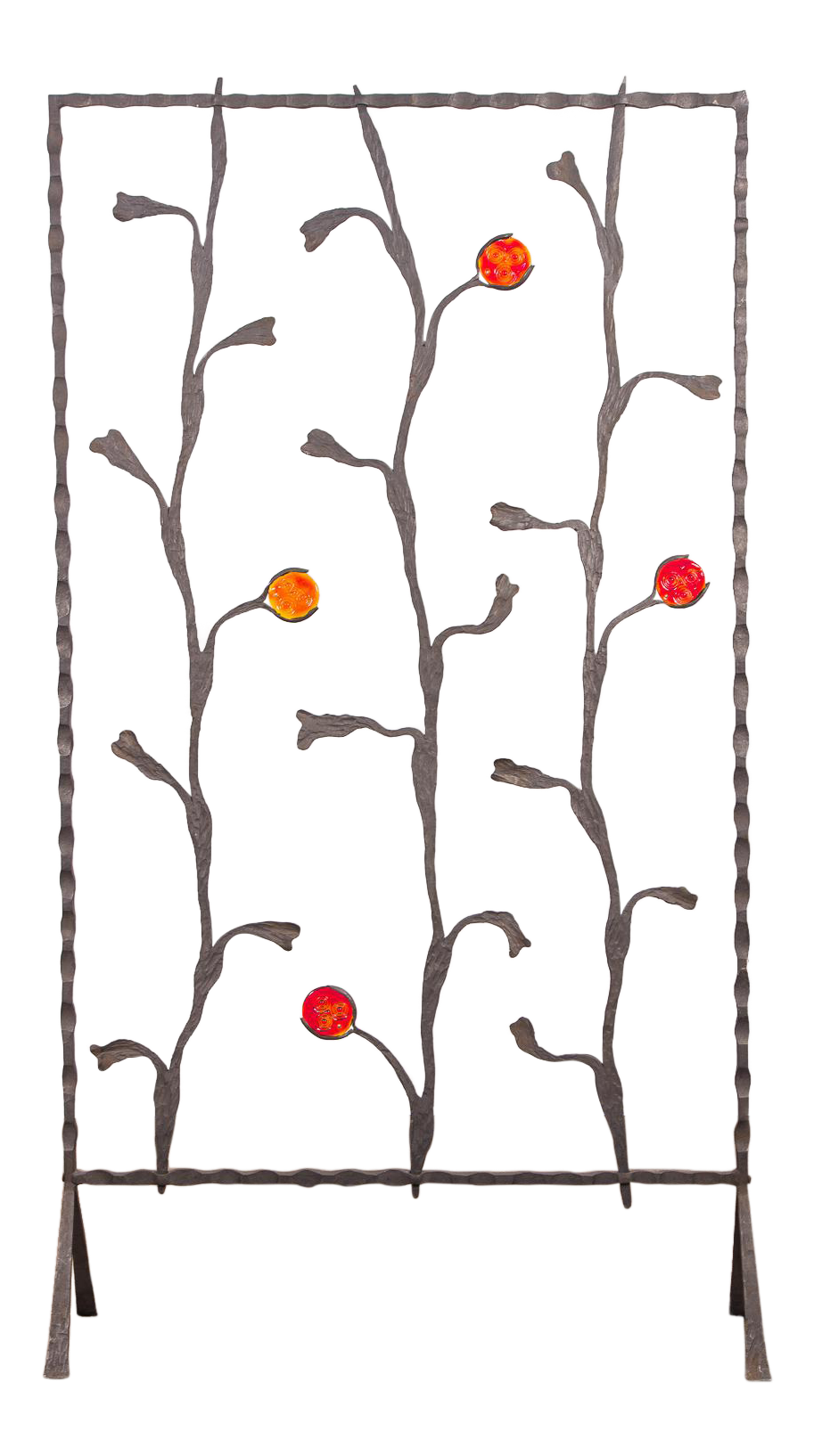 Mid-Century Modern Artisan Iron Screen | Chairish