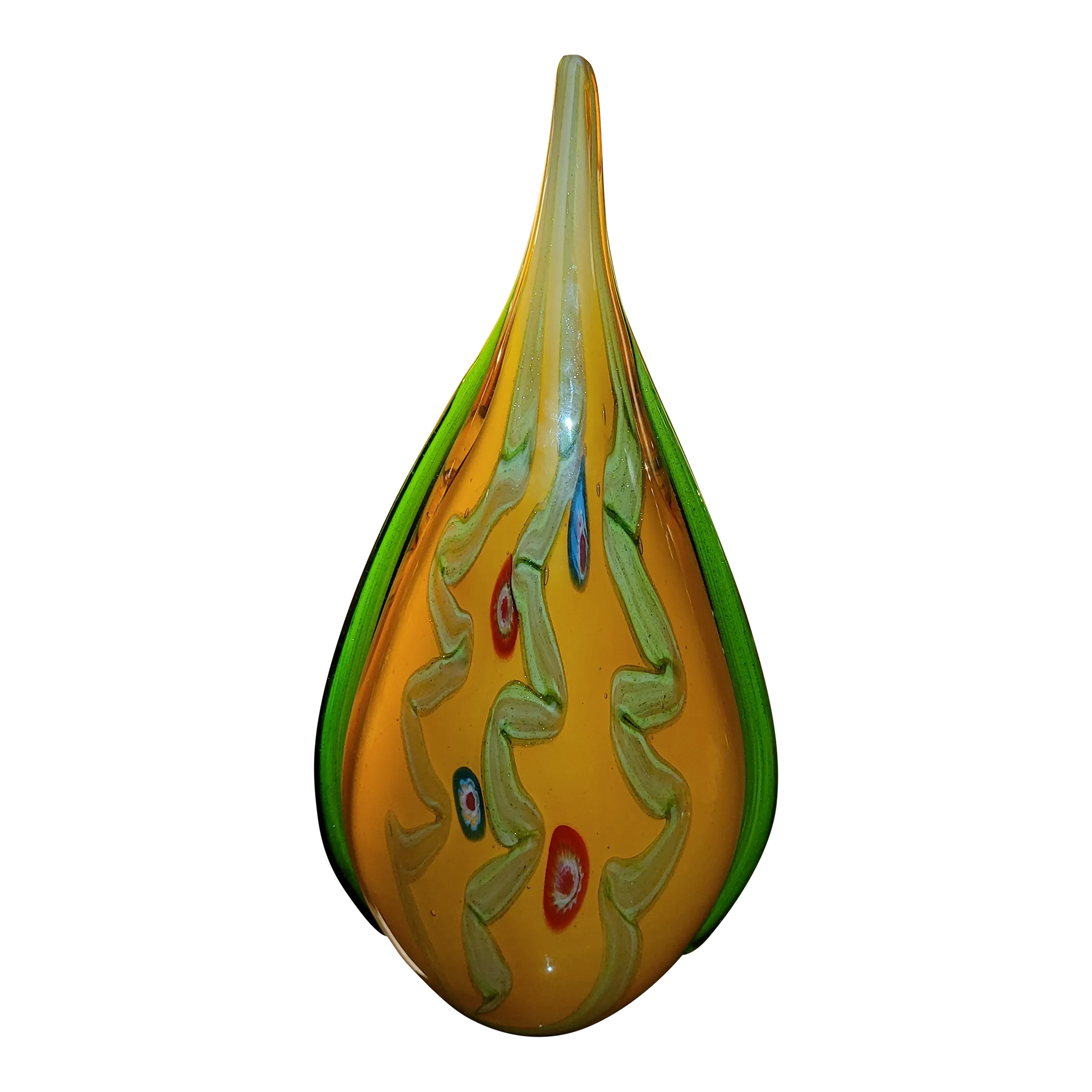 Colorful Teardrop Art Glass | Chairish