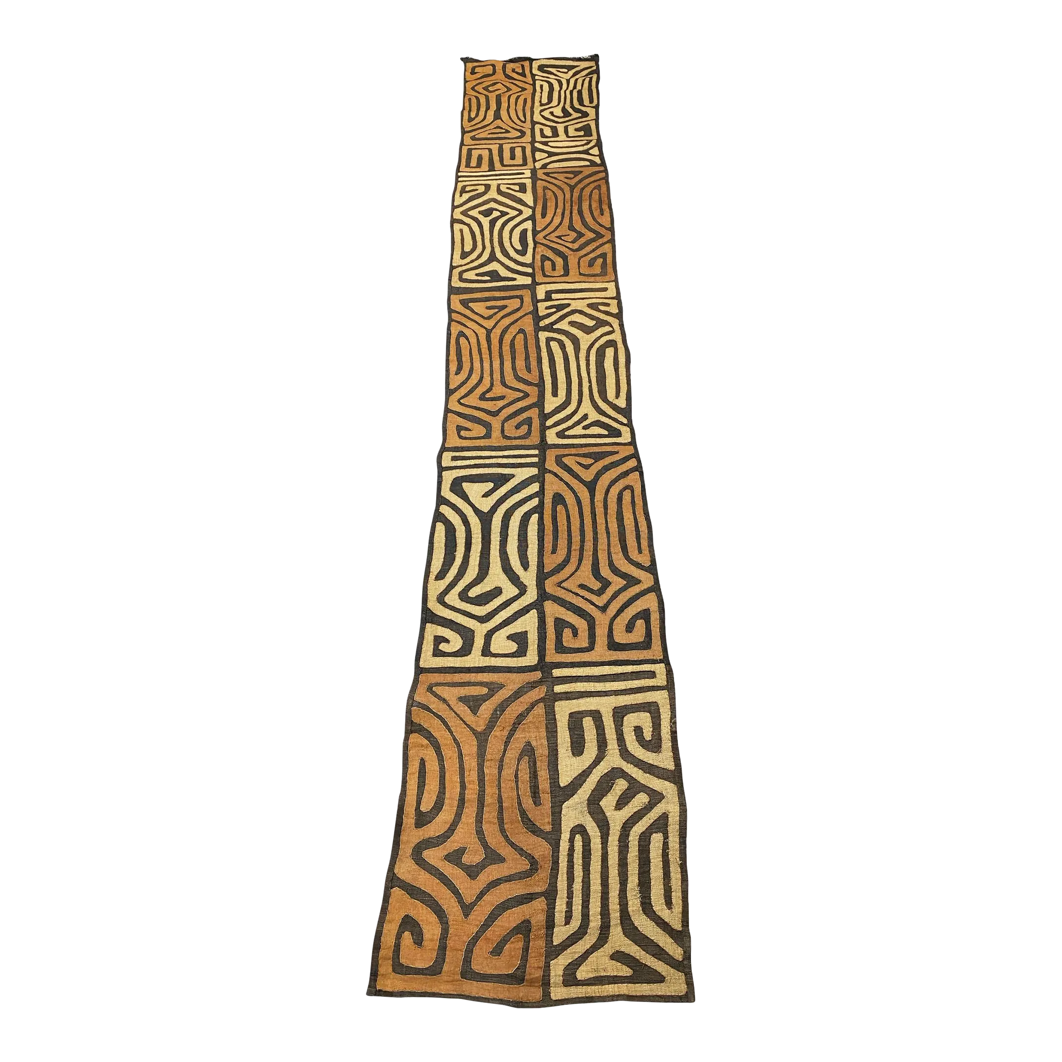 African Wall Hanging Kuba Cloth Raffia /Textile Zaire 133" | Chairish